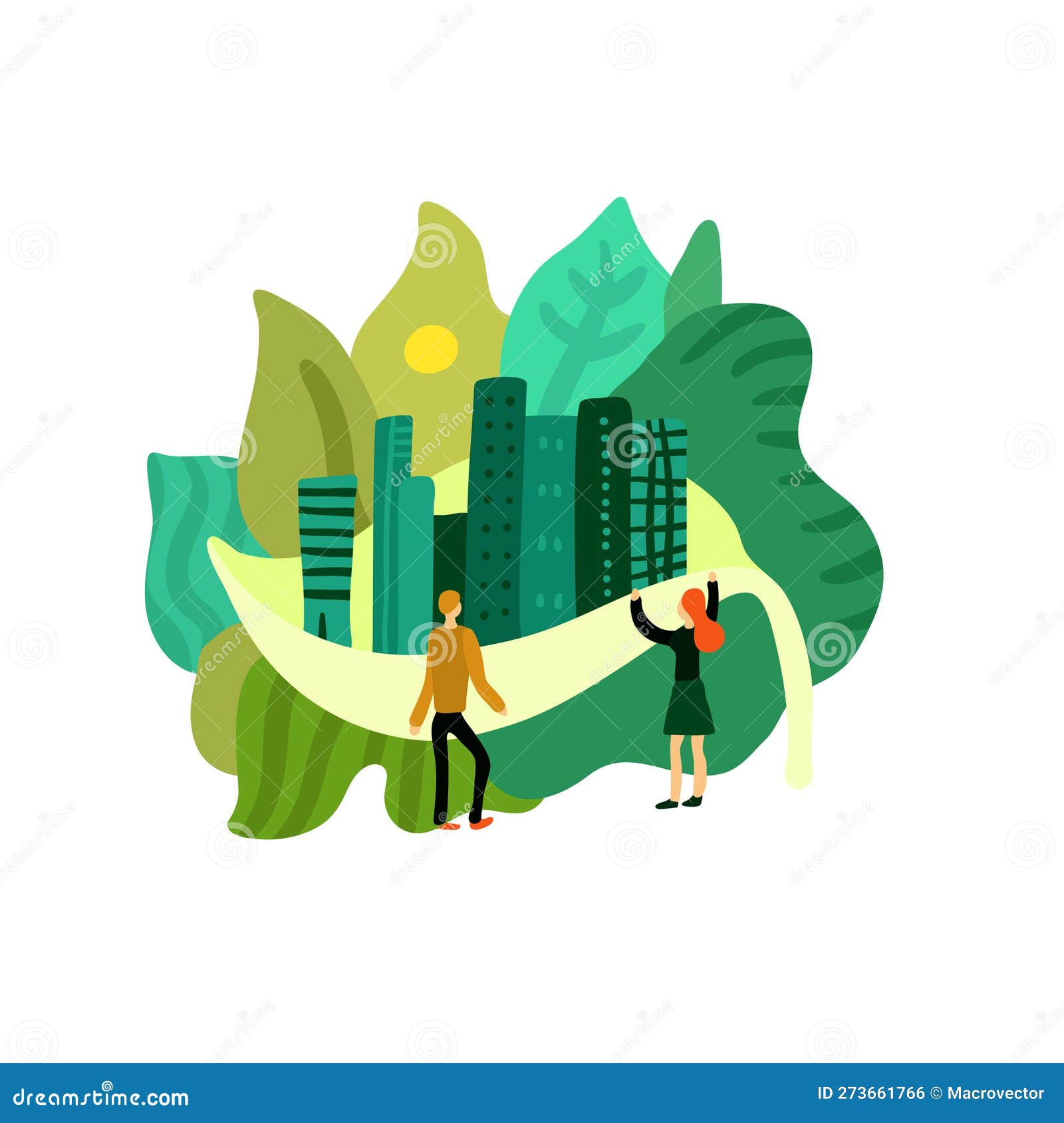 Ecological Restoration Composition Stock Vector - Illustration of ...