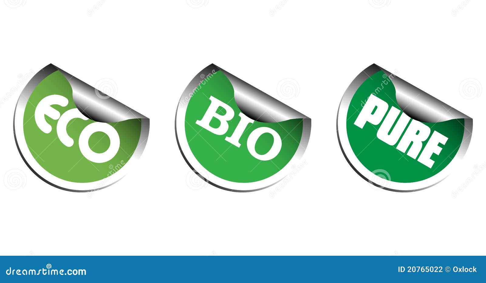 Ecological stickers stock vector. Illustration of commerce - 20765022