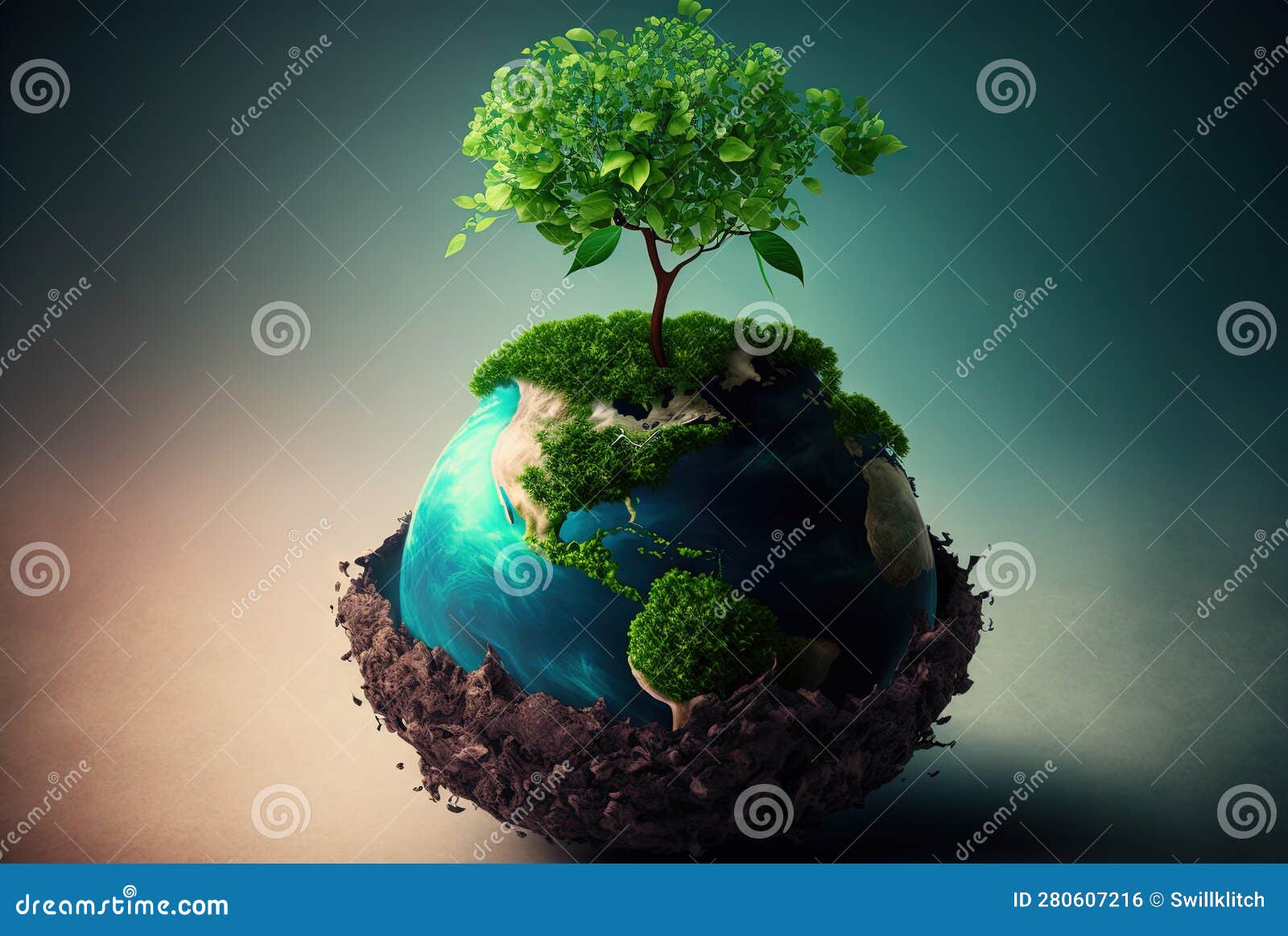 Ecological Sustainability Concept with Stylized Earth As Our Home ...
