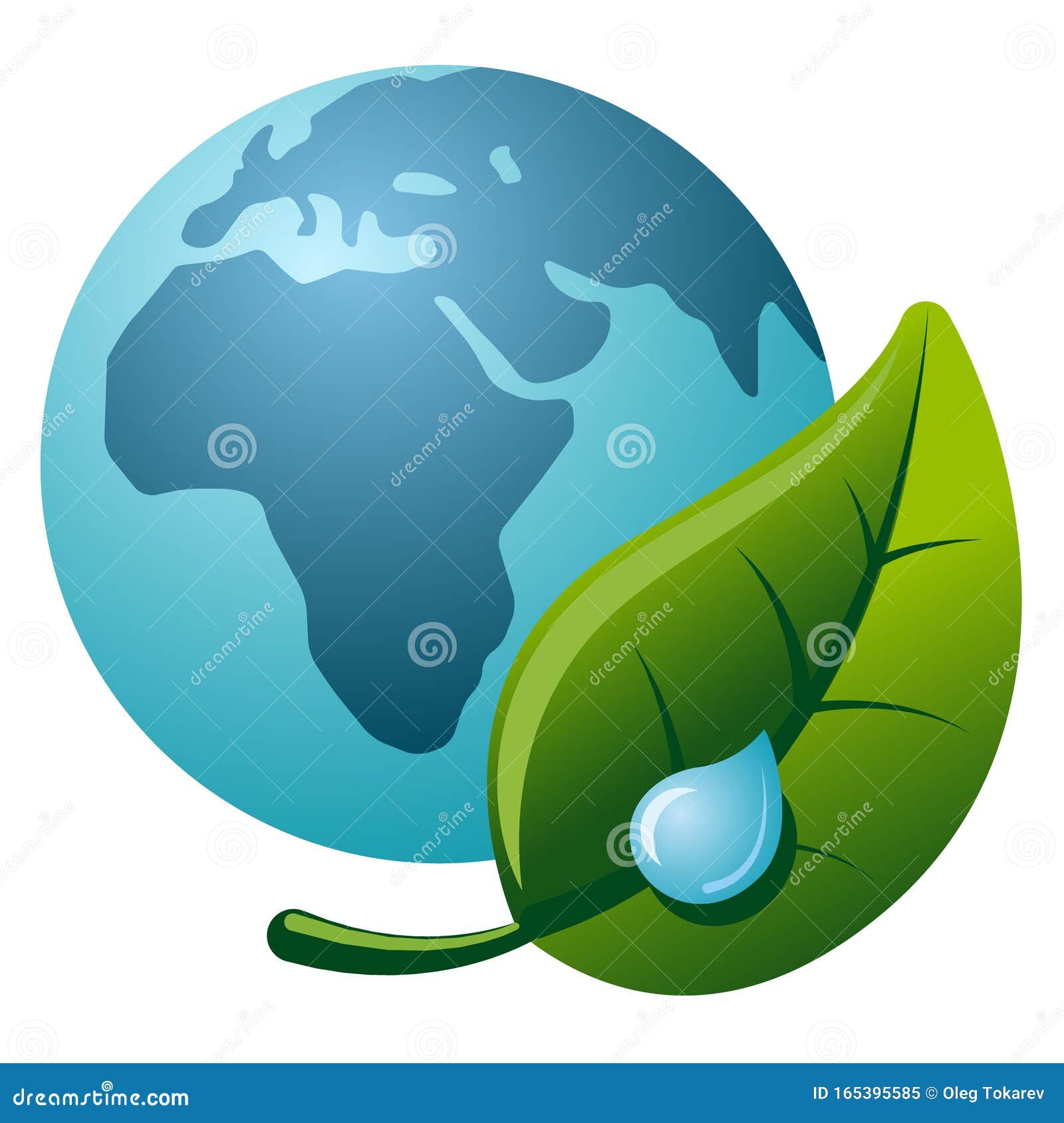 Ecological Symbol Or Concept. Realistic Green Leaves And Transparent ...