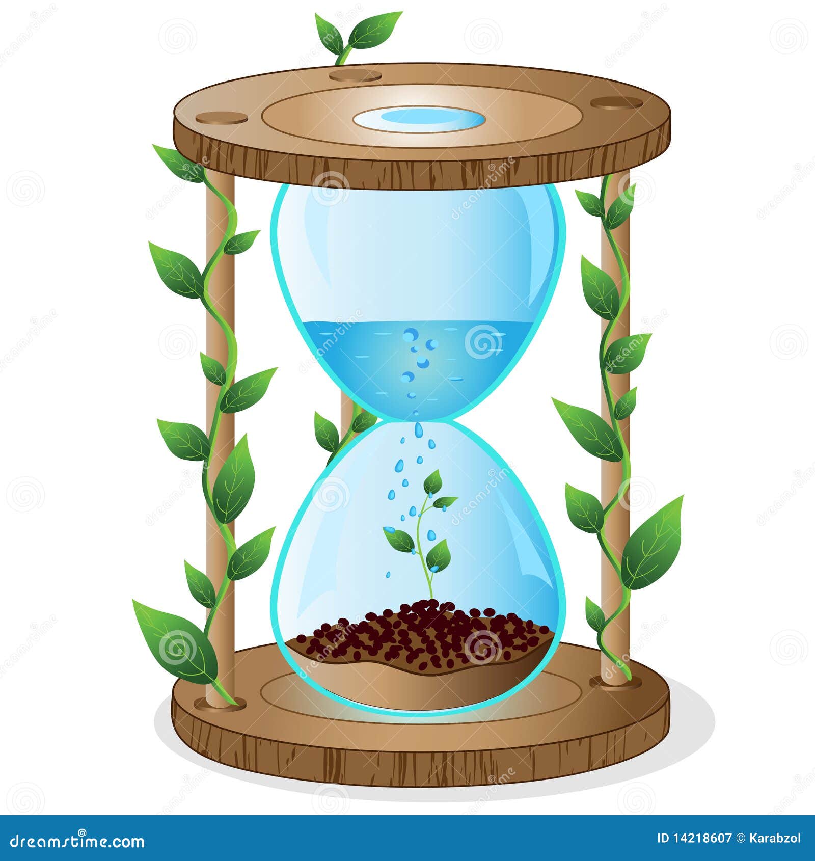 Ecological timer stock vector. Illustration of hour, concept - 14218607