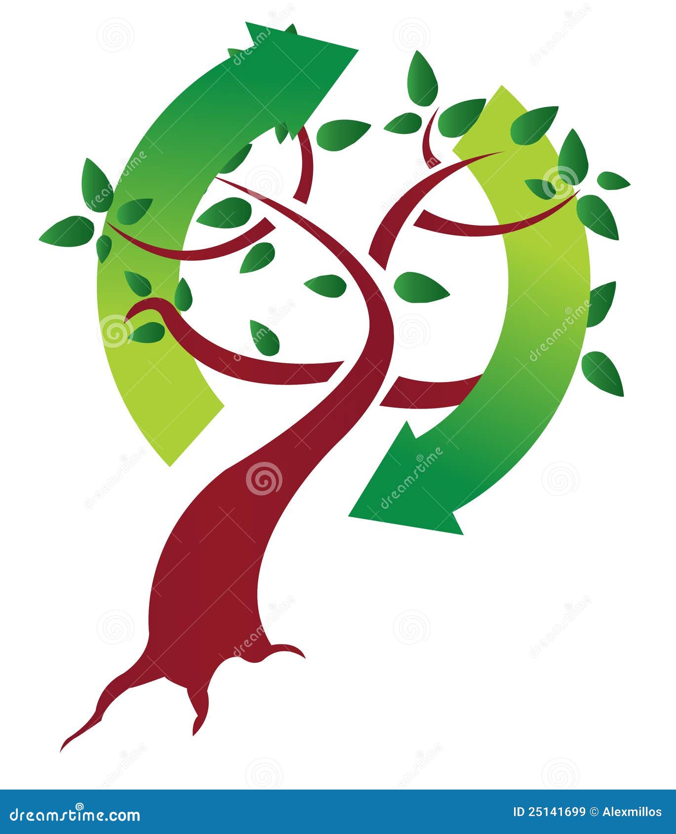 Ecological Tree Concept Illustration Design Stock Vector - Illustration ...