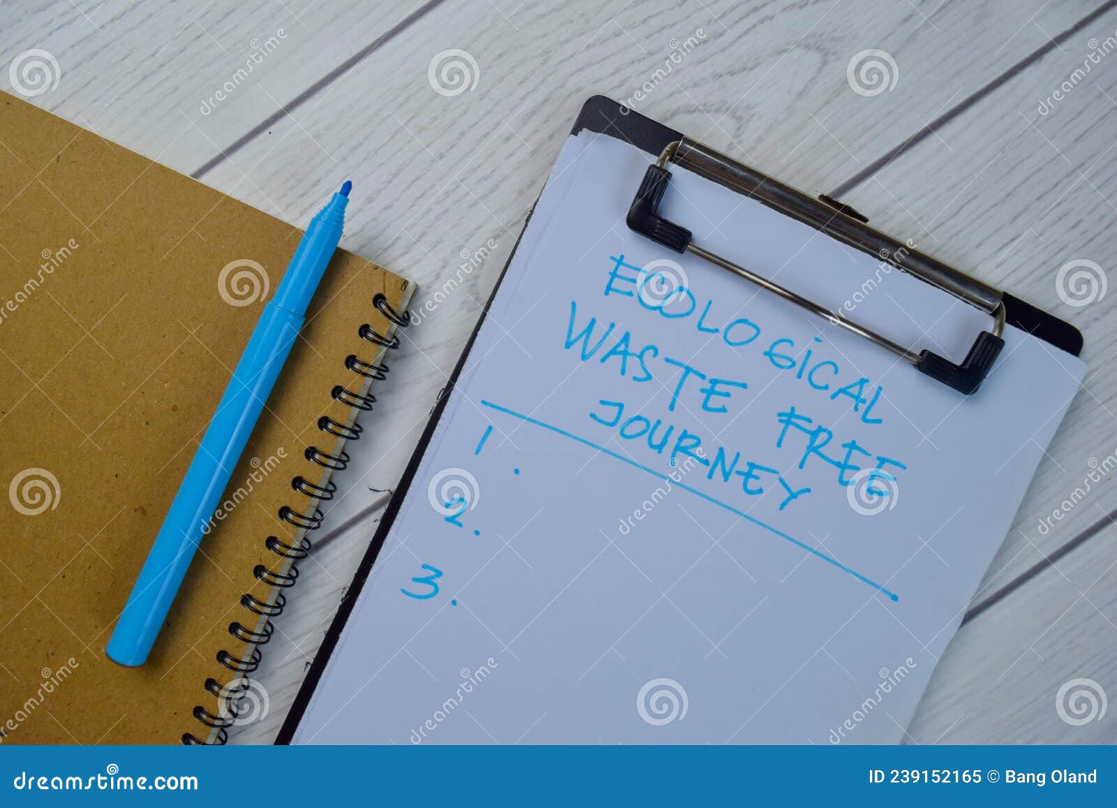 Ecological Waste Free Journey Write on a Paperwork and Supported by ...