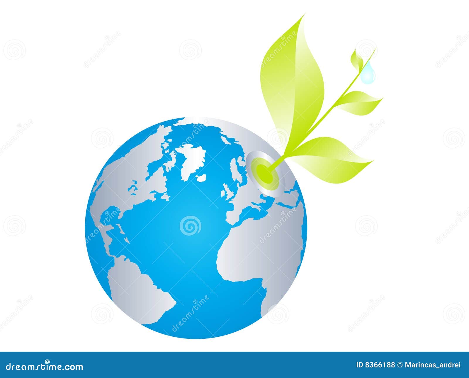 Ecological world globe stock vector. Illustration of ecology - 8366188