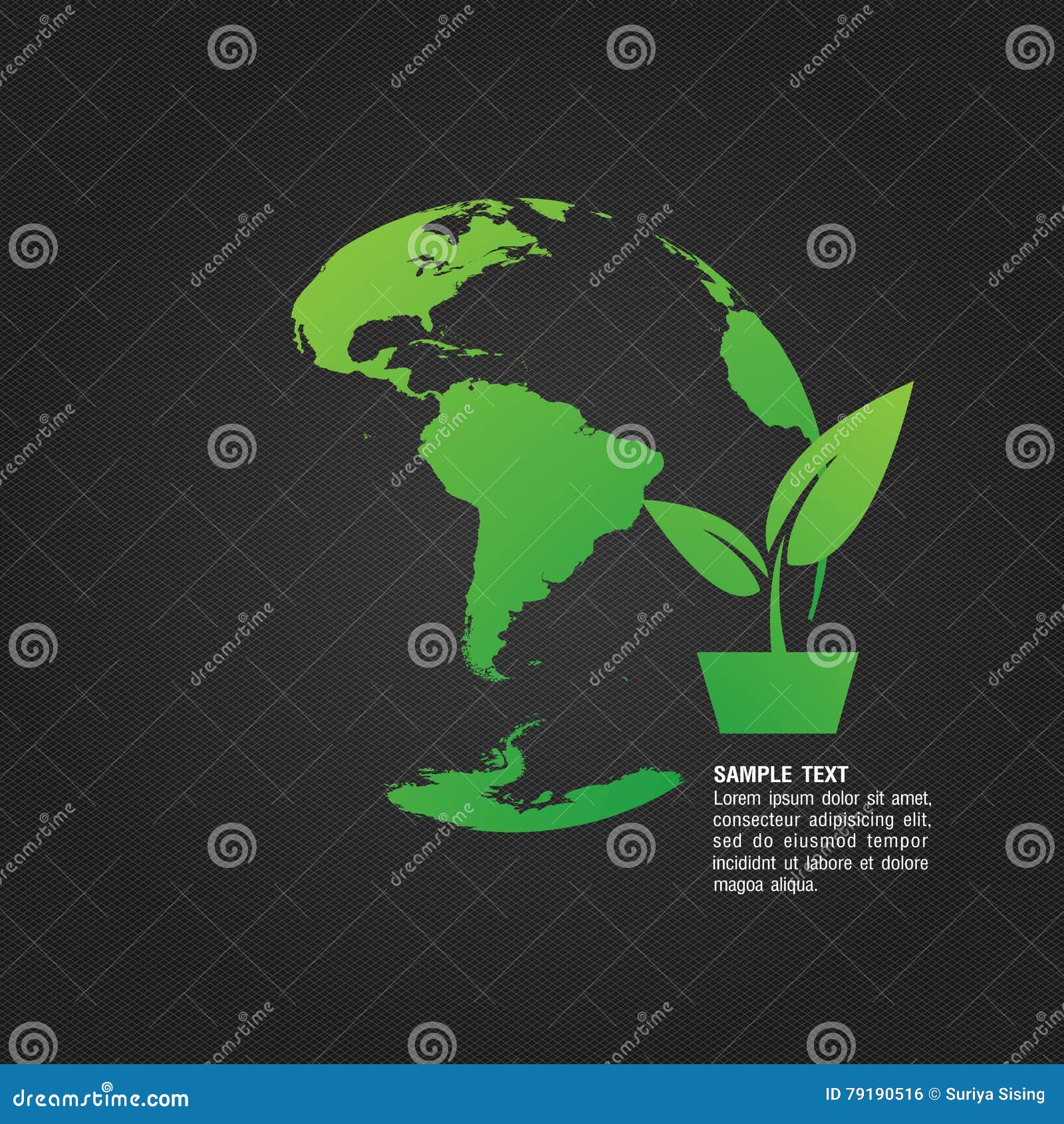 Ecologisch En Bewaar De Groene Wereld Vector Illustratie - Illustration ...