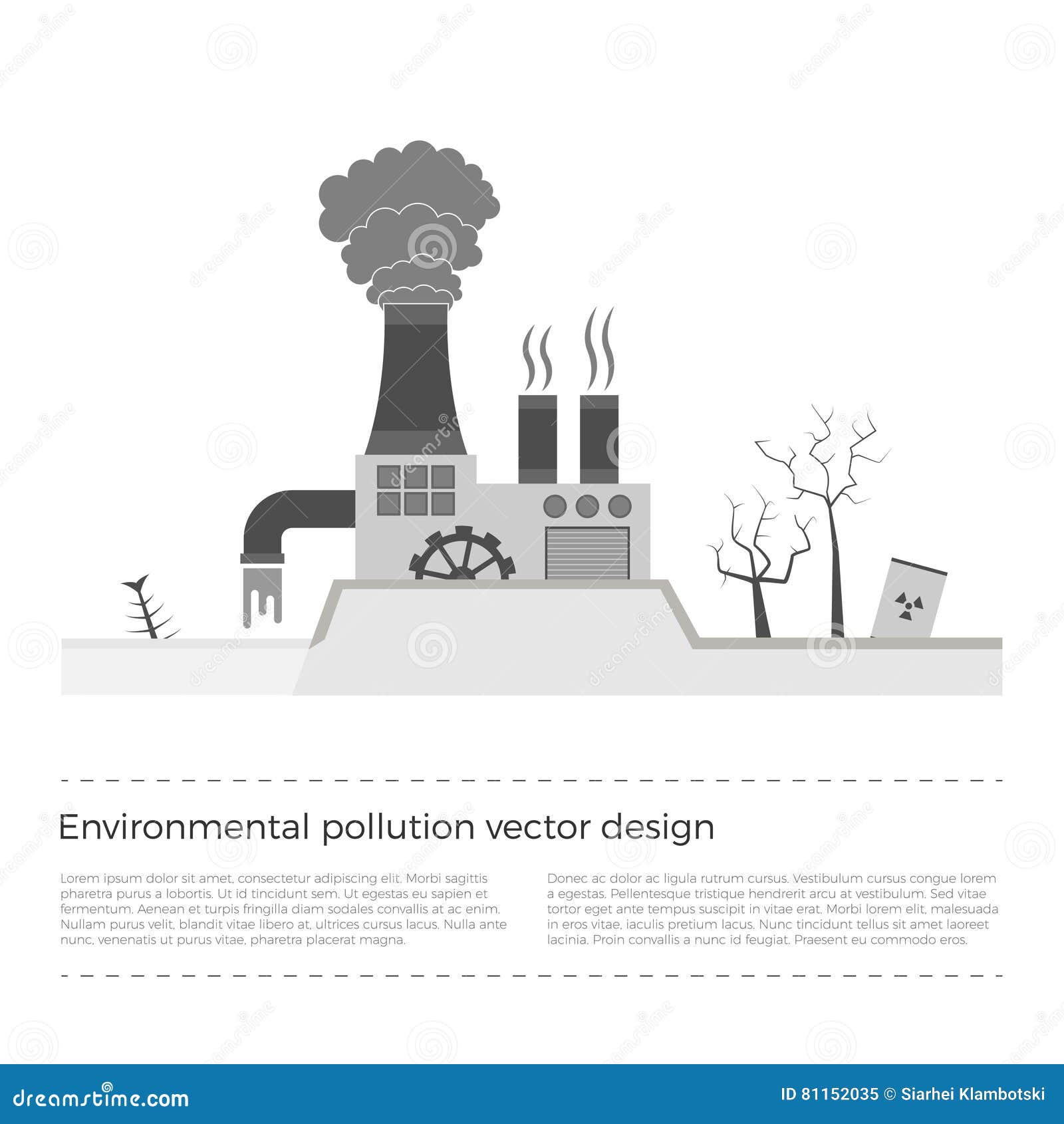 Ecologische Problemen: Milieuvervuiling Vector Illustratie ...