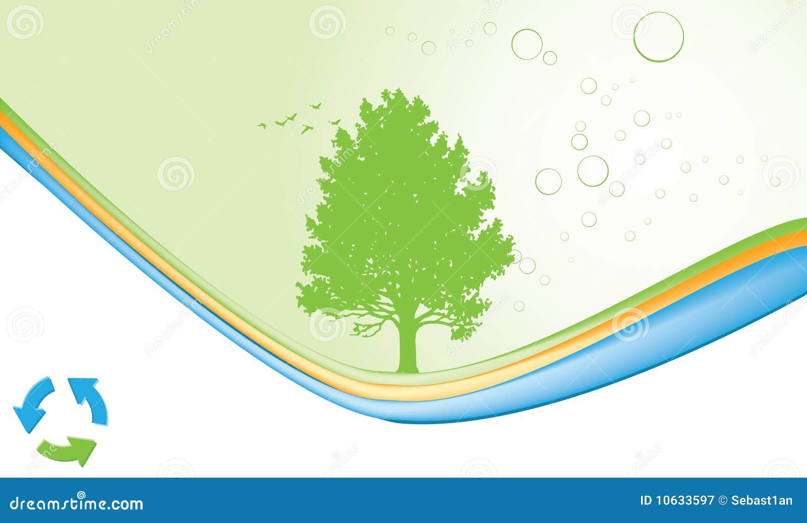 Ecology Abstract Background Stock Vector - Illustration of recycle ...