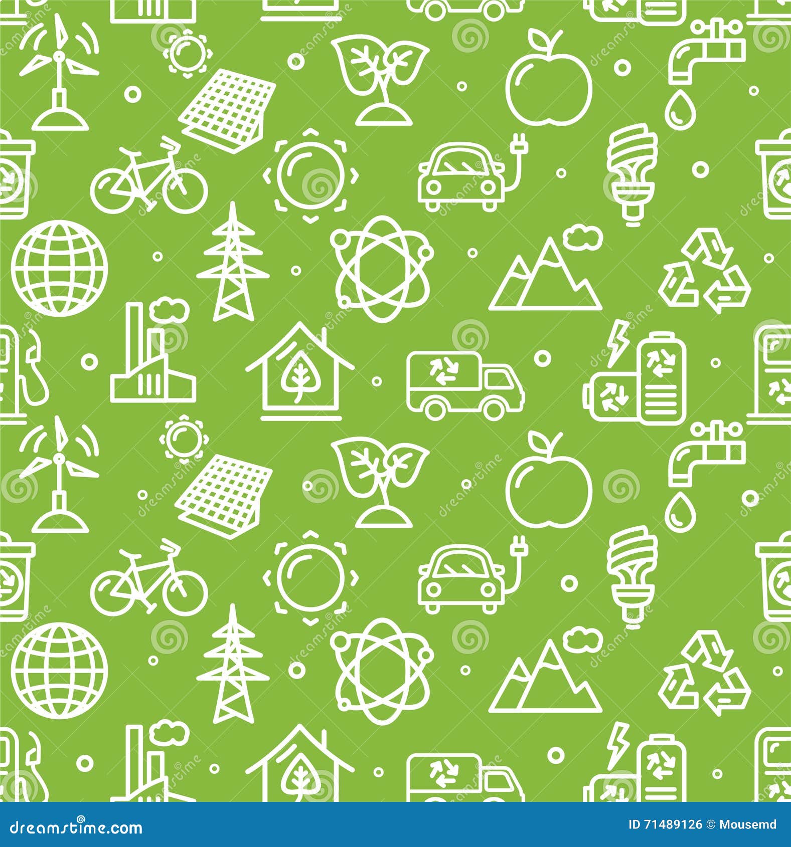 Ecology Background Pattern. Vector Stock Vector - Illustration of ...