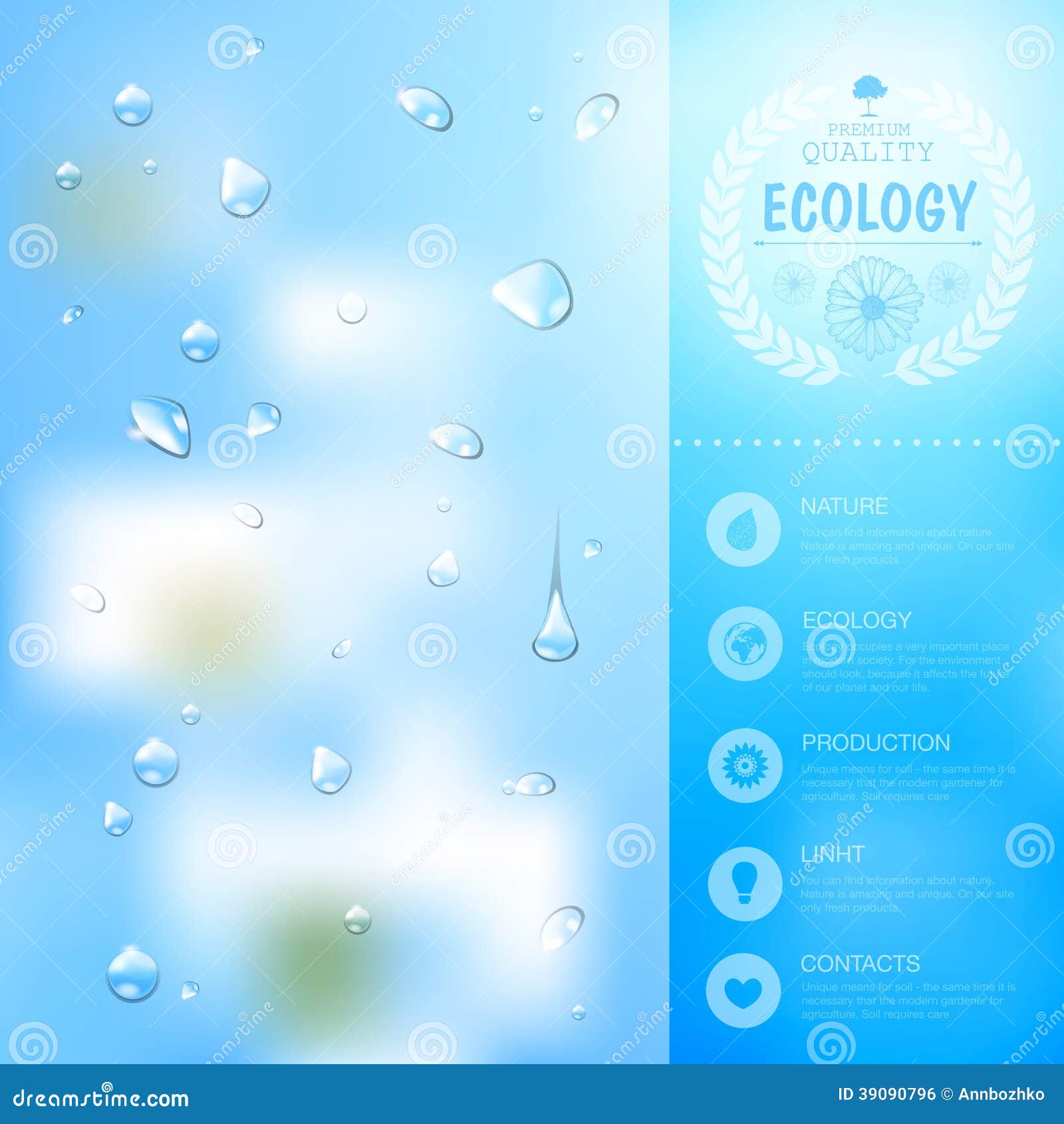 Ecology background stock vector. Illustration of flat - 39090796