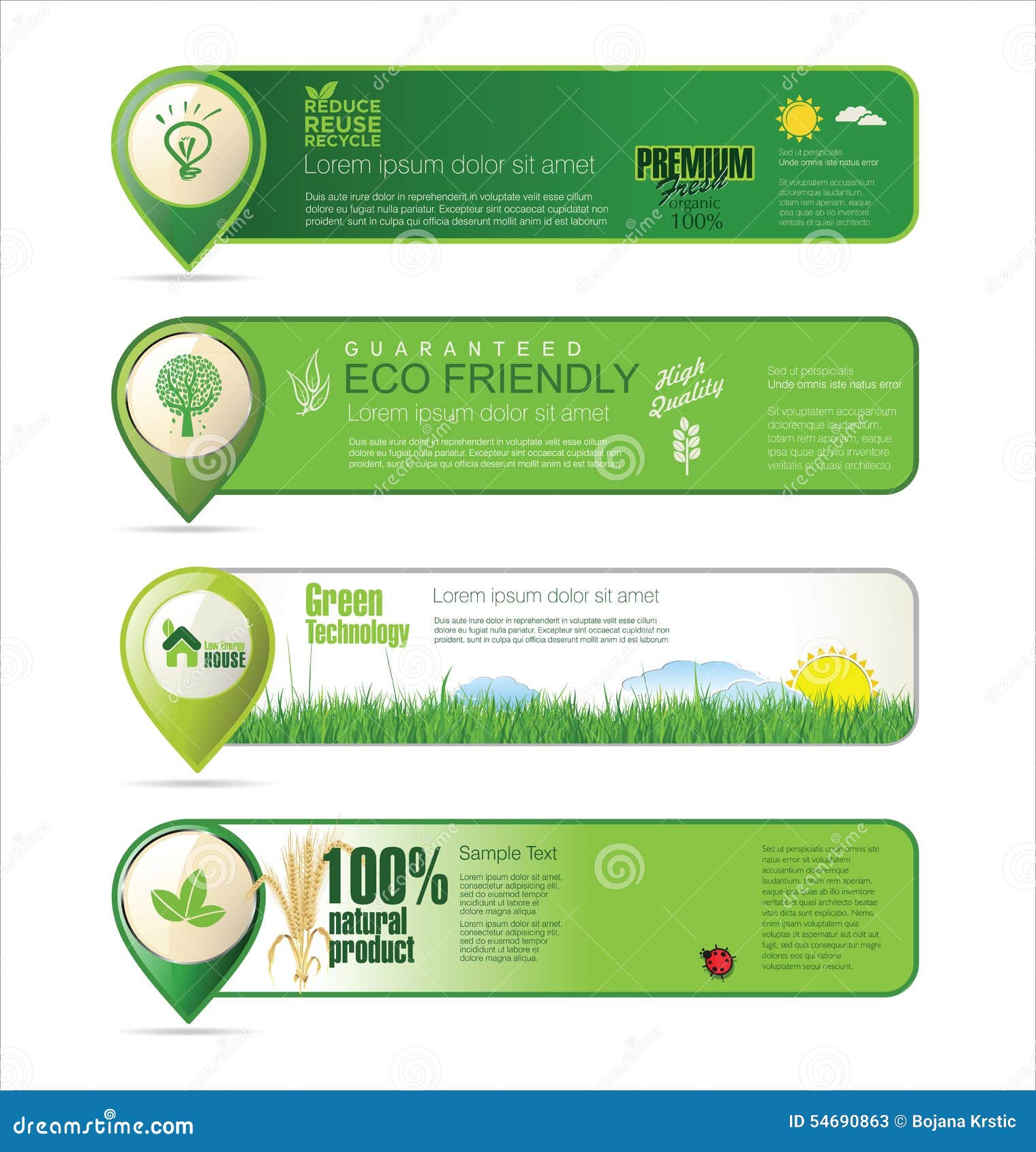 Ecology banner collection stock illustration. Illustration of clean ...