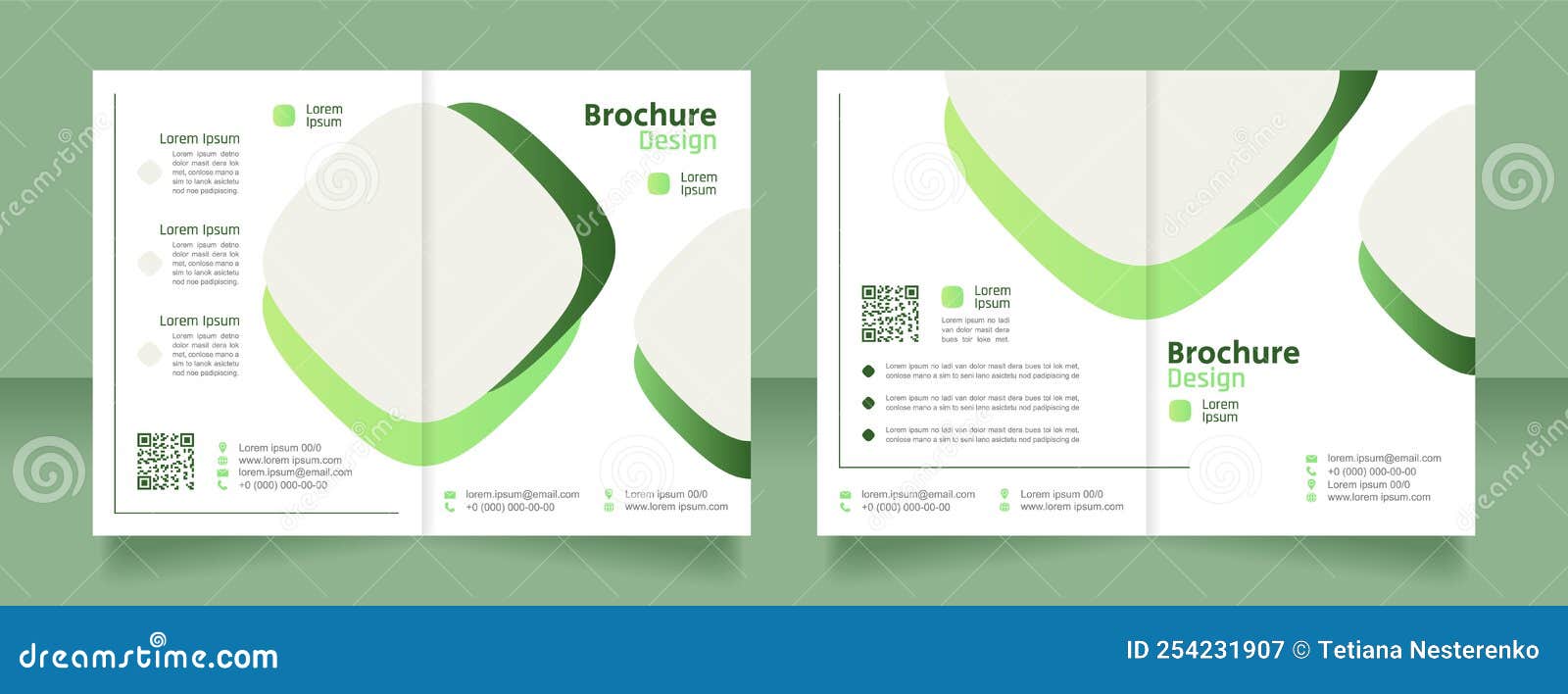 Ecology Bifold Brochure Template Design Stock Vector - Illustration of ...
