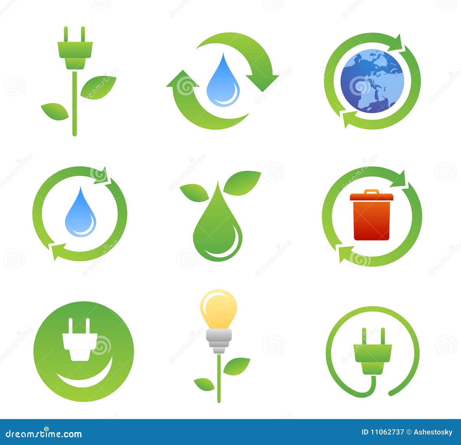 Ecology Bio Icons and Symbols Stock Vector - Illustration of icon ...