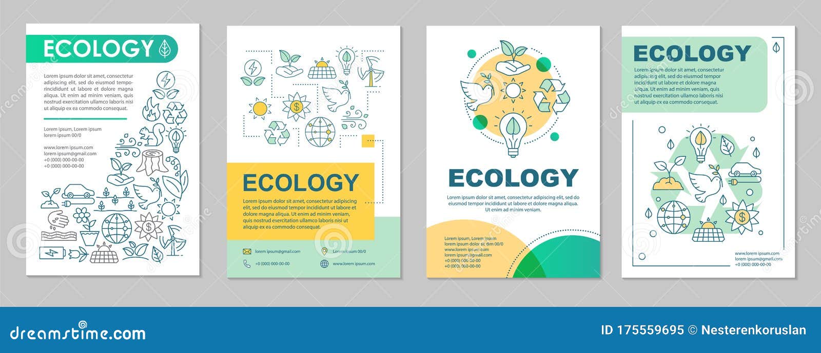 Ecology Brochure Template Layout Stock Vector - Illustration of article ...