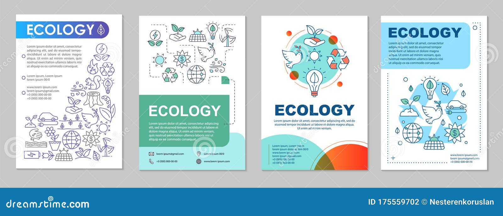 Ecology Brochure Template Layout Stock Vector - Illustration of leaflet ...