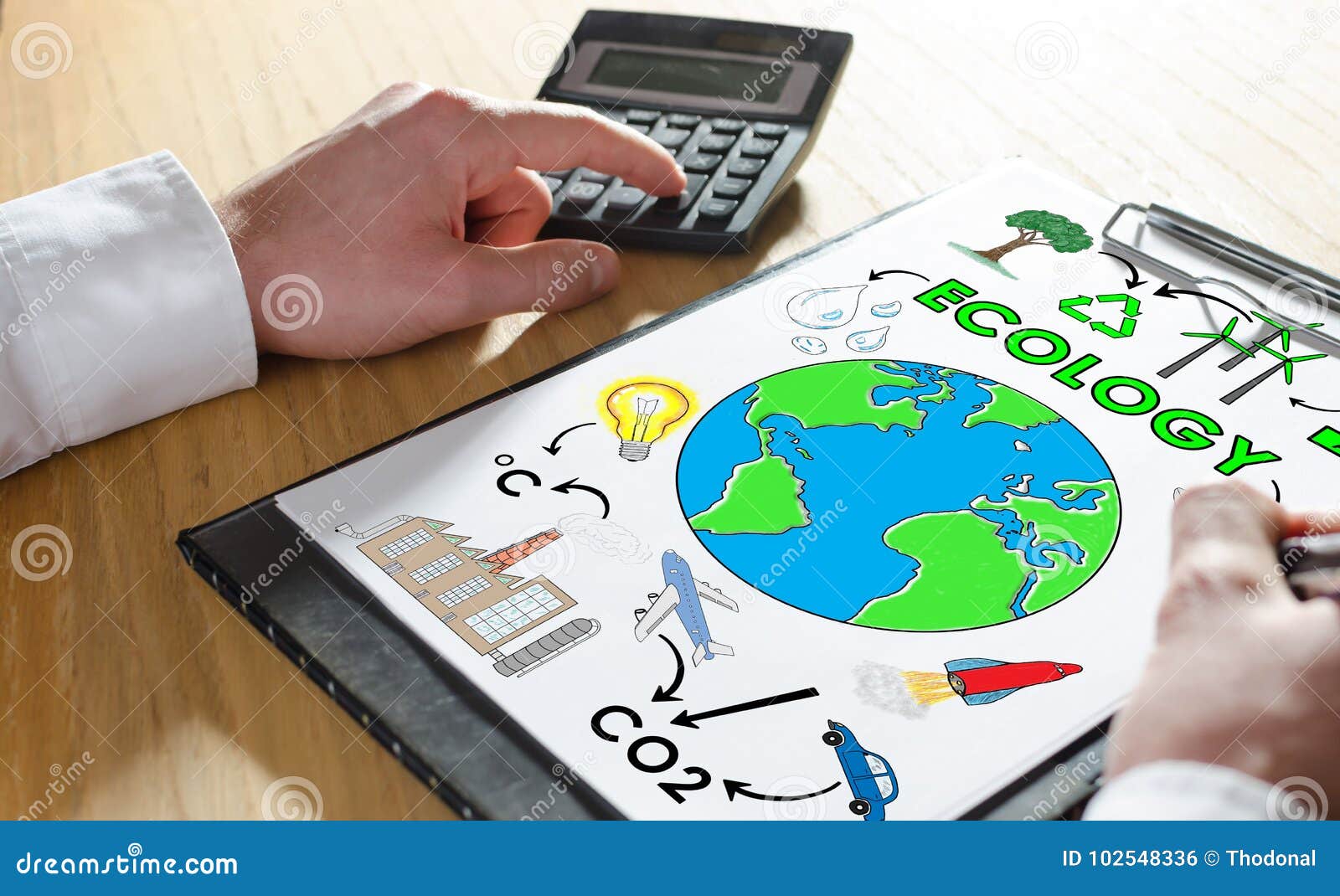 Ecology Concept on a Clipboard Stock Photo - Image of ecological ...