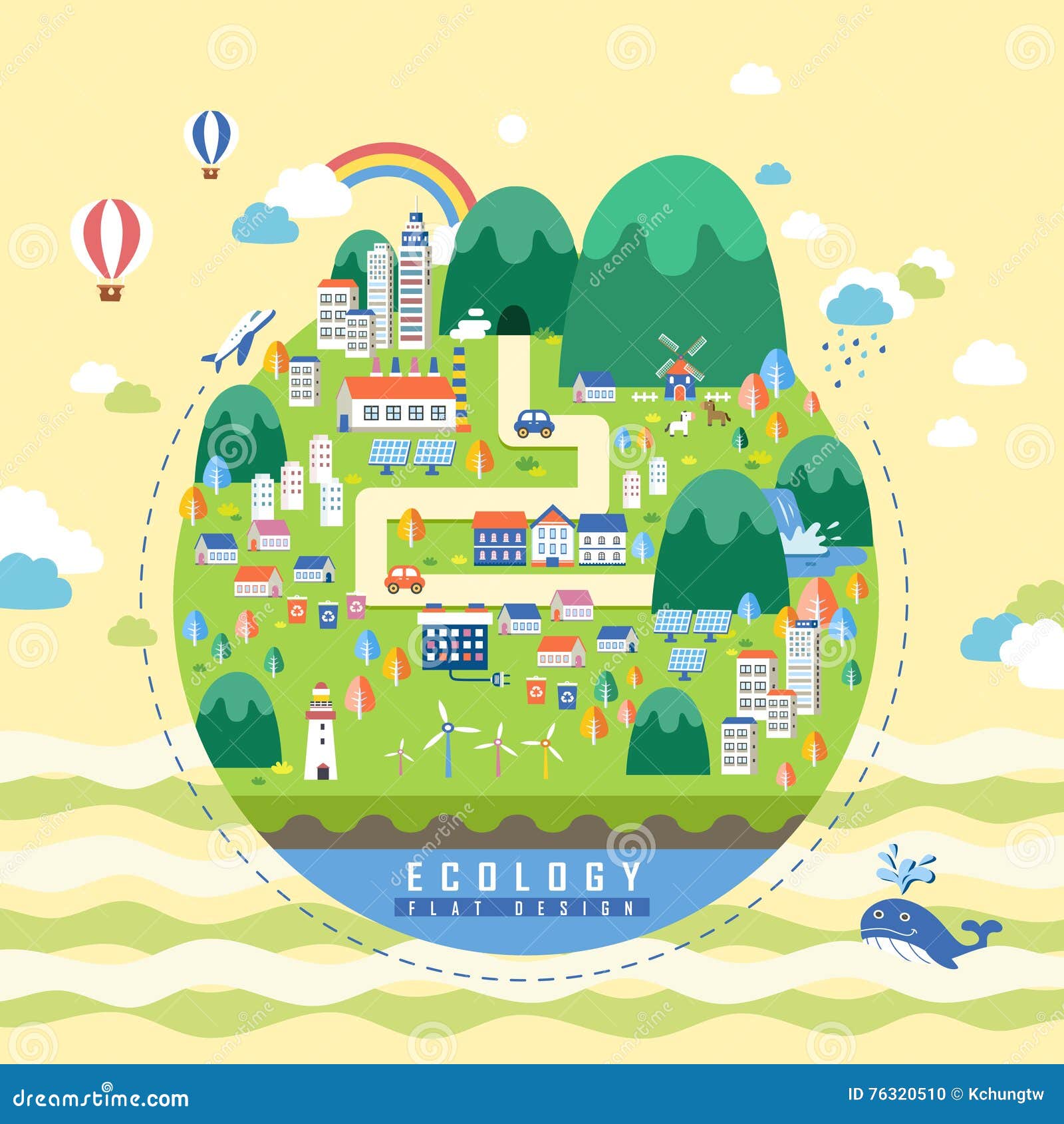 Ecology concept design stock illustration. Illustration of earth - 76320510