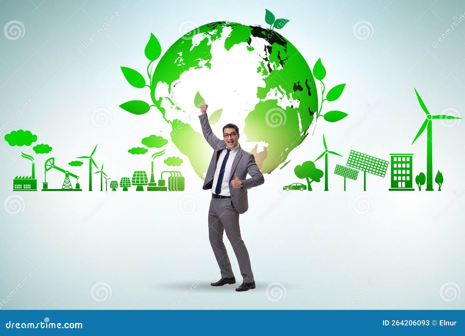 Ecology Concept with Ecological Elements Stock Image - Image of planet ...