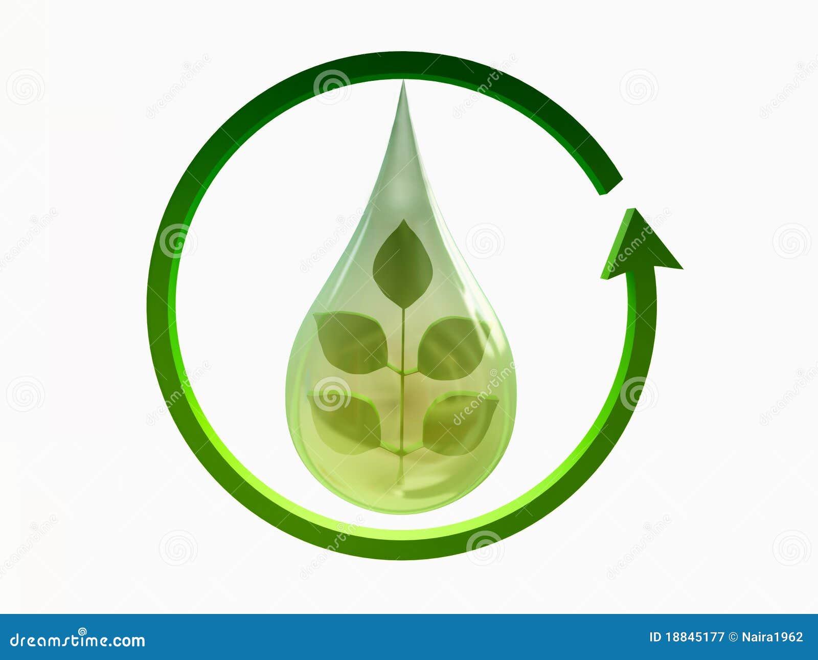 Ecology Concept Green Earth, Turnover Stock Illustration - Illustration ...
