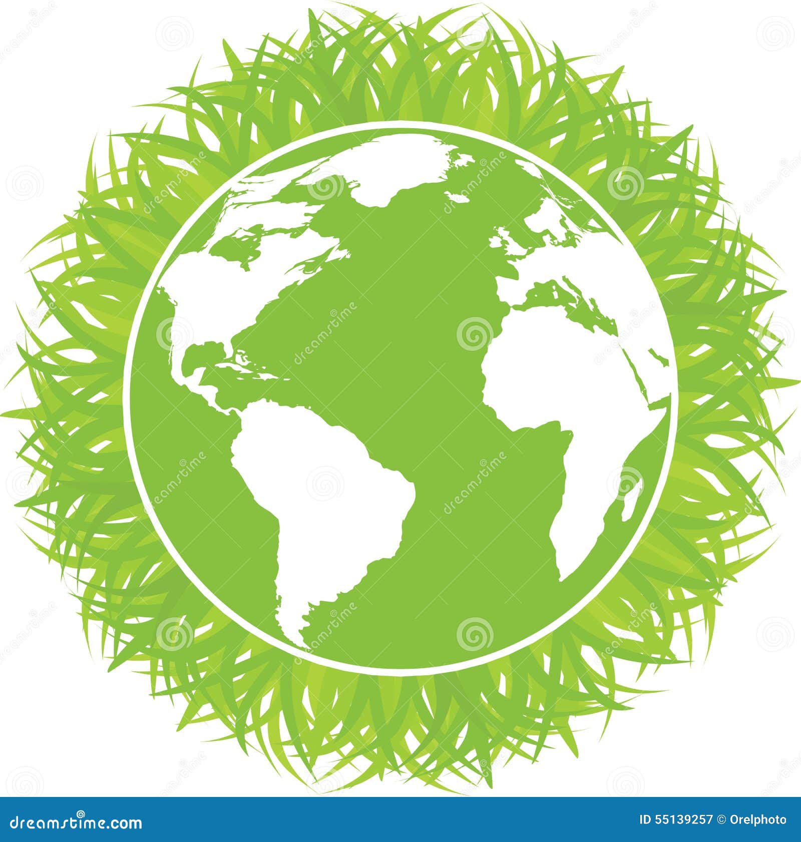 Ecology Concept of Green Planet Stock Vector - Illustration of plant ...