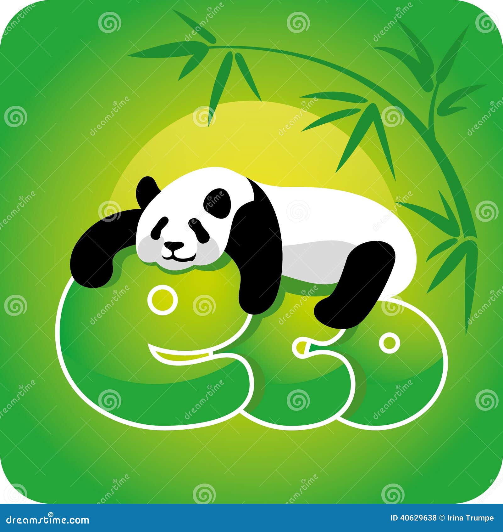 Ecology concept - panda stock vector. Illustration of wild - 40629638