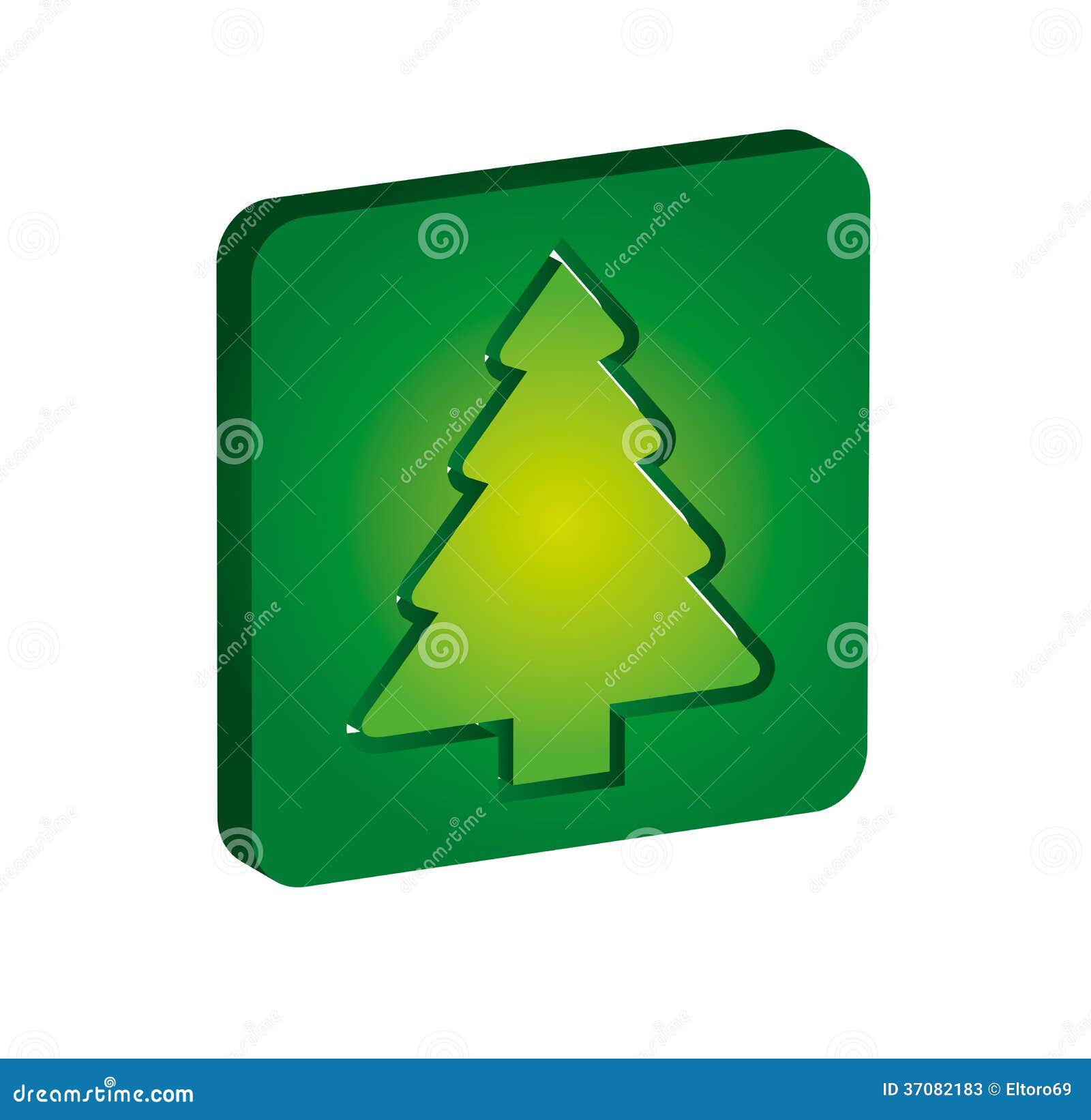 Ecology Concept - Pine Tree Icon Stock Vector - Illustration of power ...