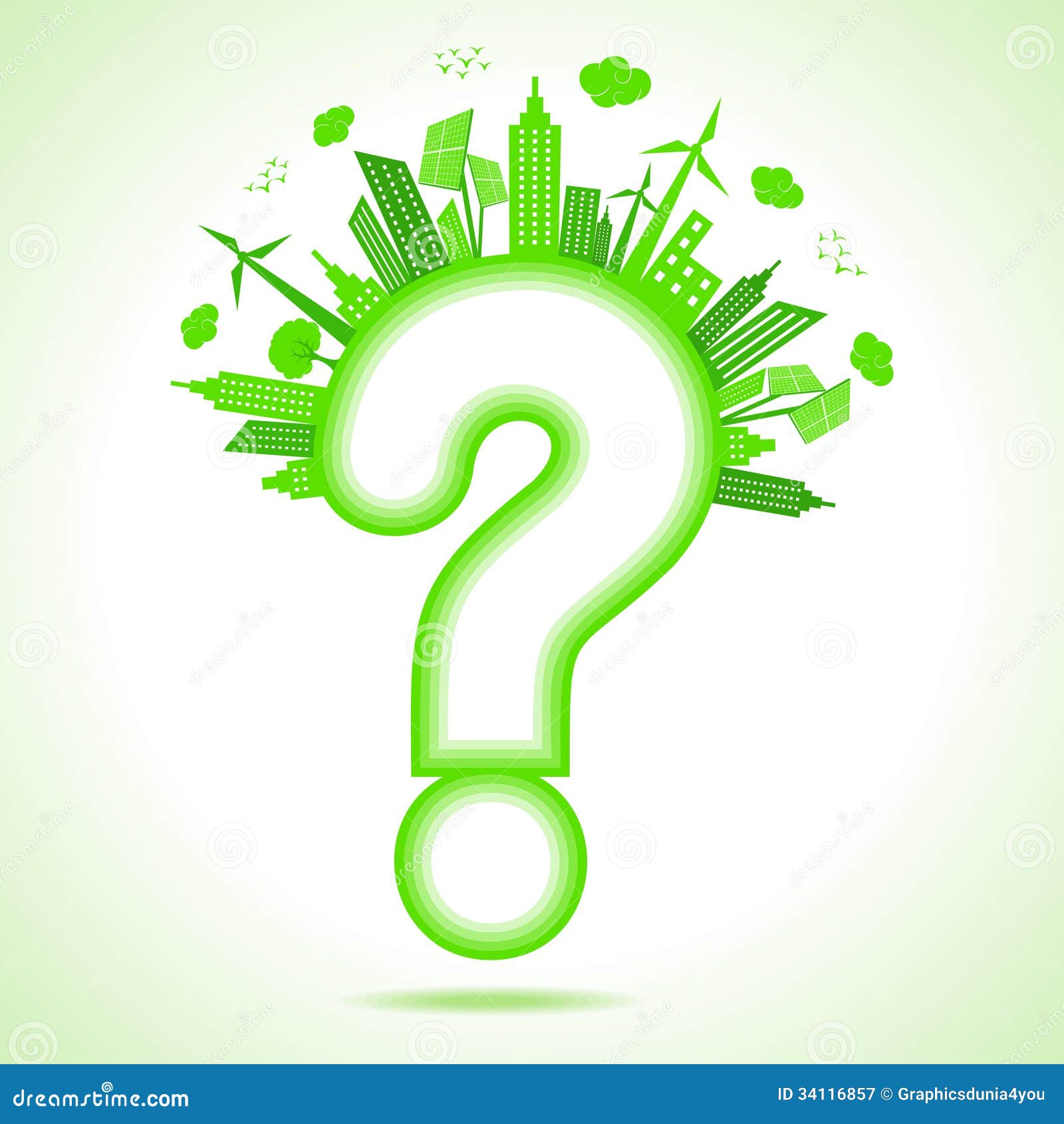Ecology Concept with Question Mark - Save Nature Stock Vector ...