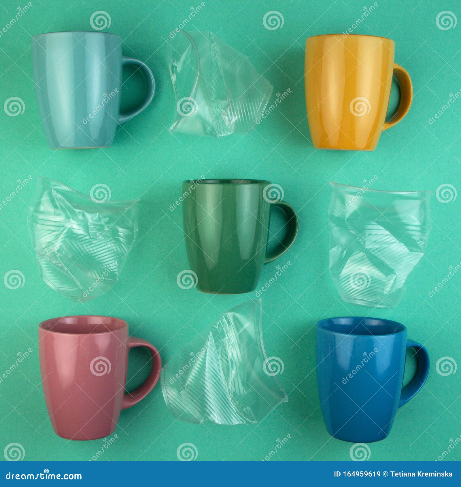 Ecology Concept Stop Plastic Pollution. Plastic Waste. Pattern from ...