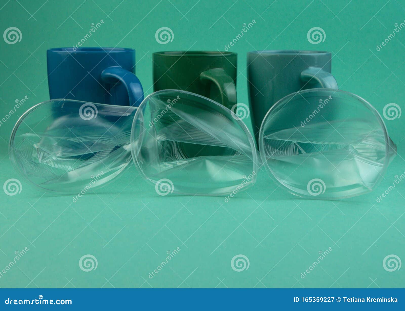 Ecology Concept Stop Plastic Pollution. Plastic Waste. Pattern from ...