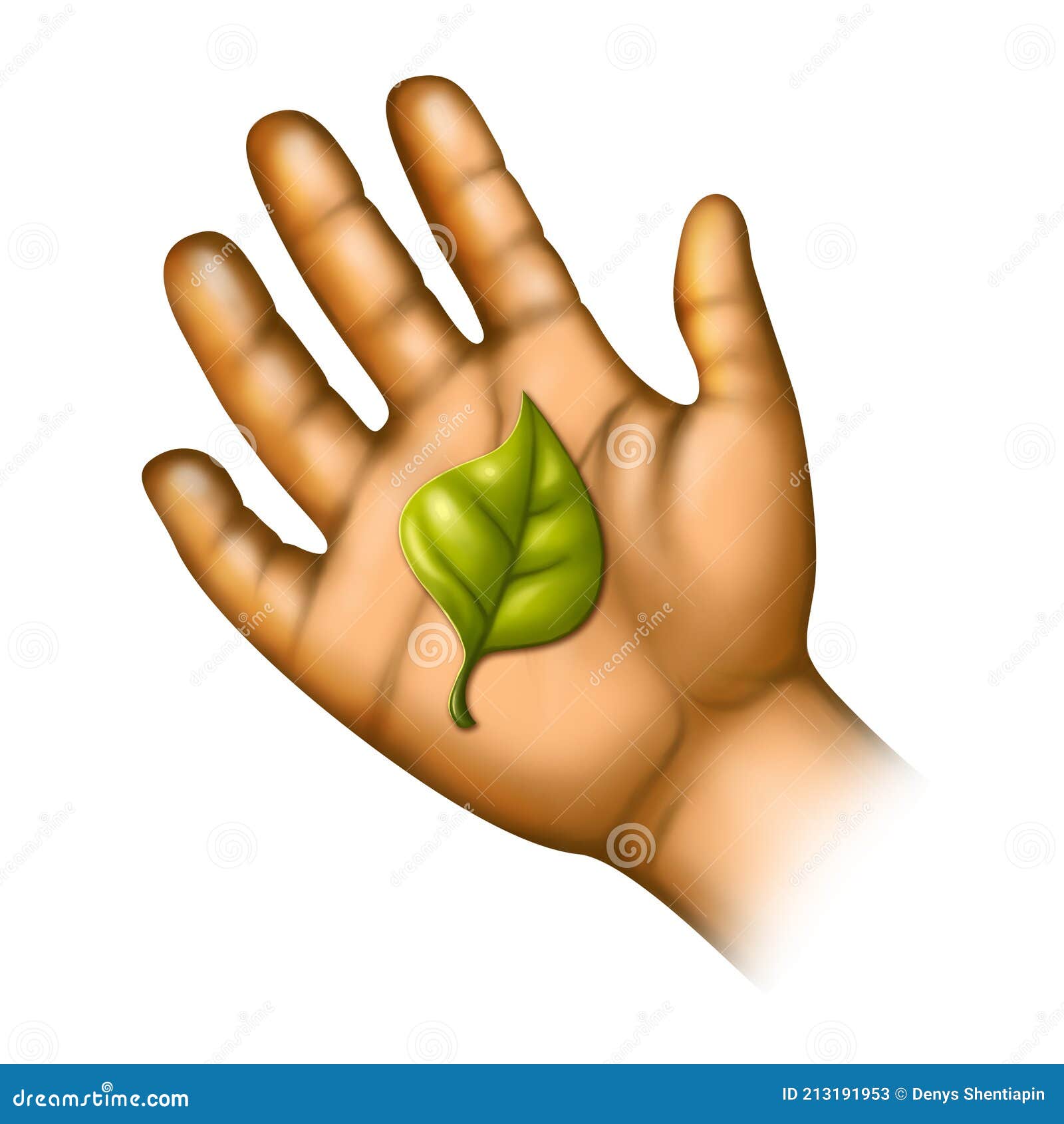 Ecology Depends on You Like this Leaf in Hand Stock Illustration ...