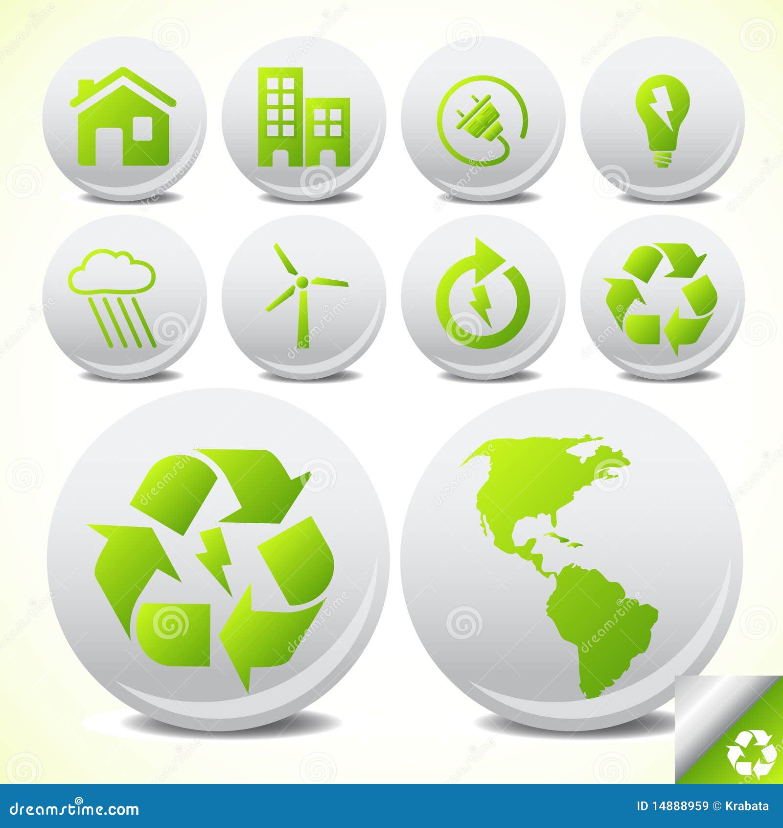 Ecology Eco Icon Button Set Stock Vector - Illustration of concept ...