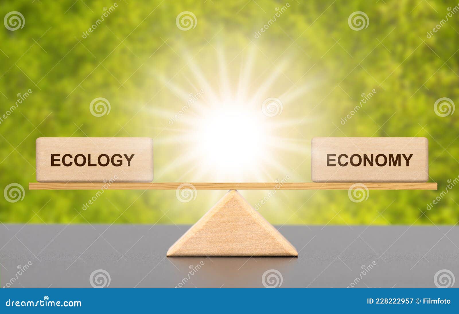 Ecology and Economy in Balance Stock Image - Image of ecological ...
