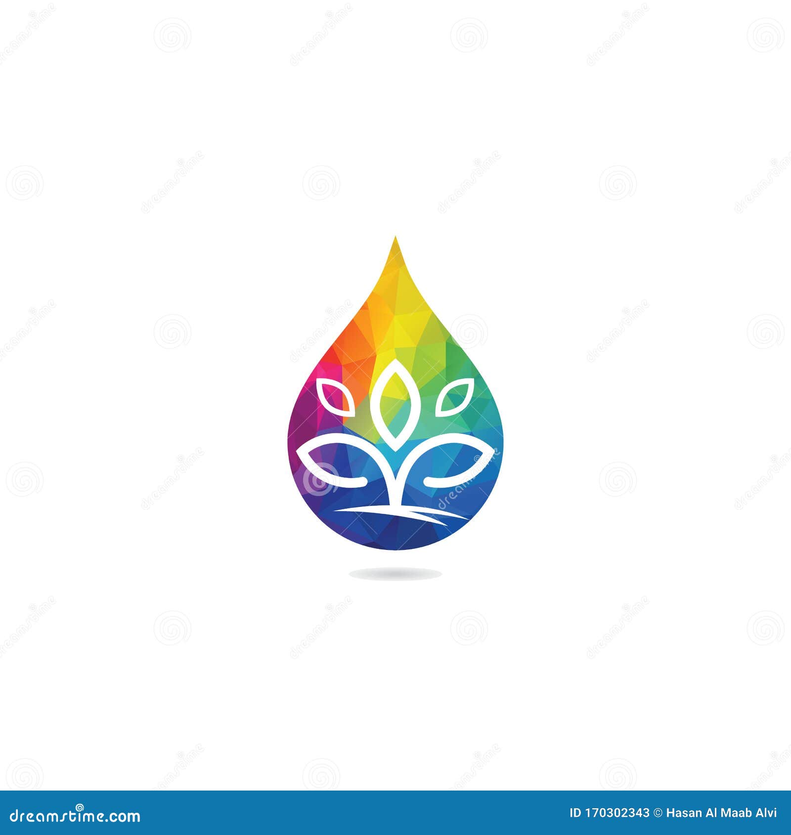 Water Drop with Tree Icon Vector Logo Design. Stock Illustration ...
