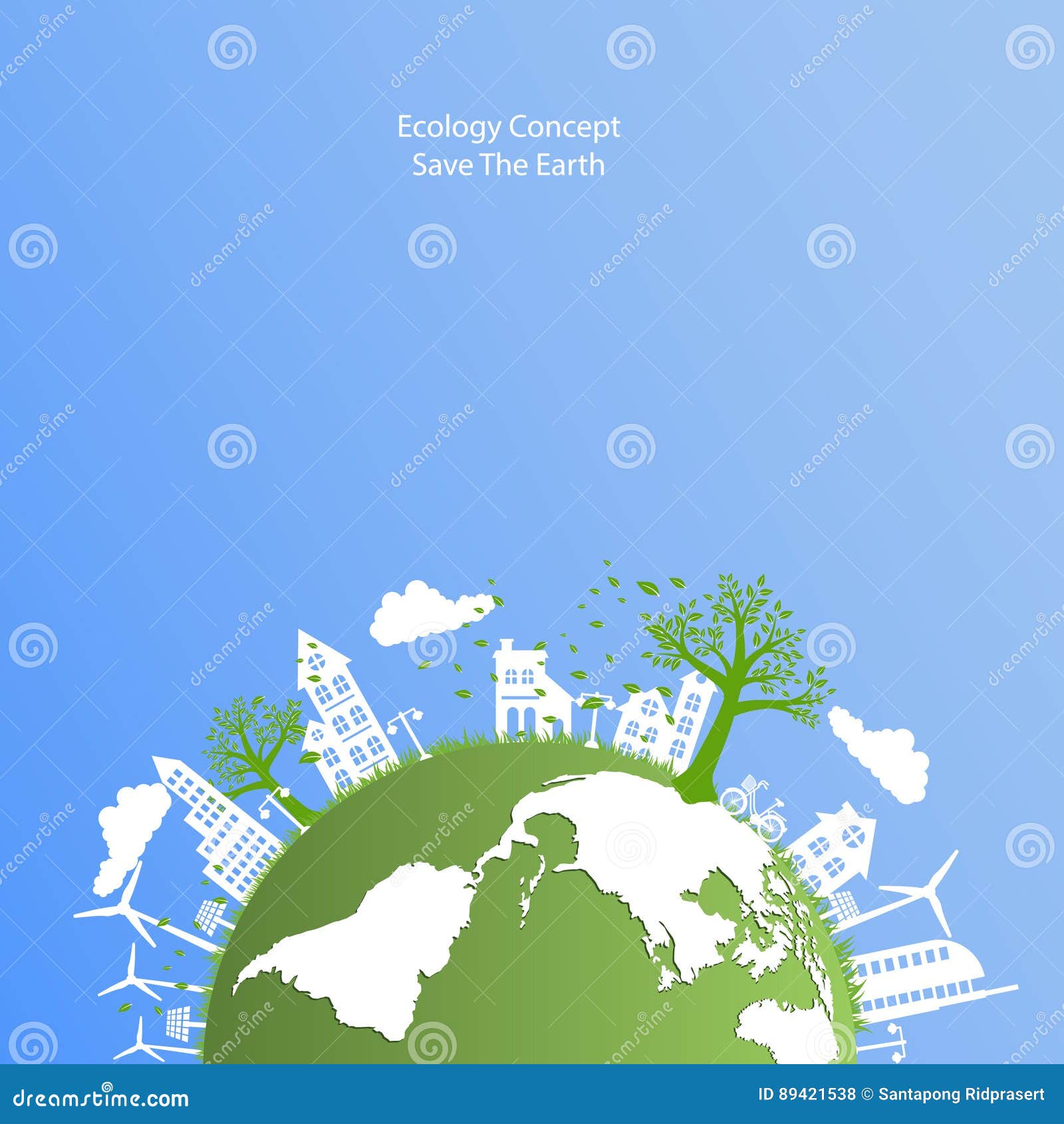 Ecology,Environment Concept for Heath the Earth. Stock Illustration ...