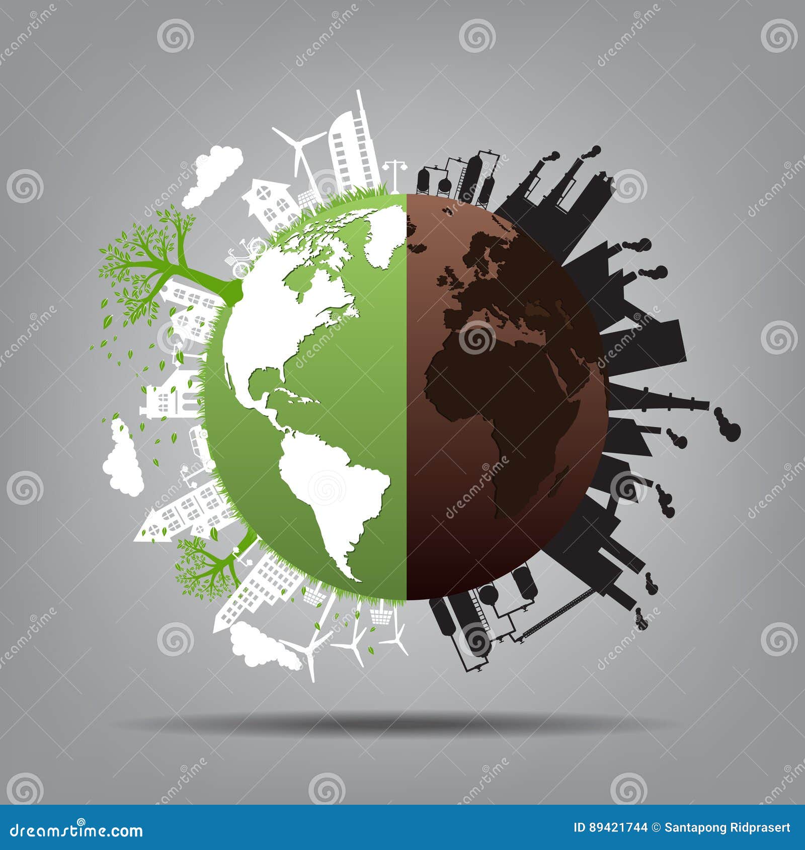Ecology,Environment Concept for Heath the Earth Stock Illustration ...