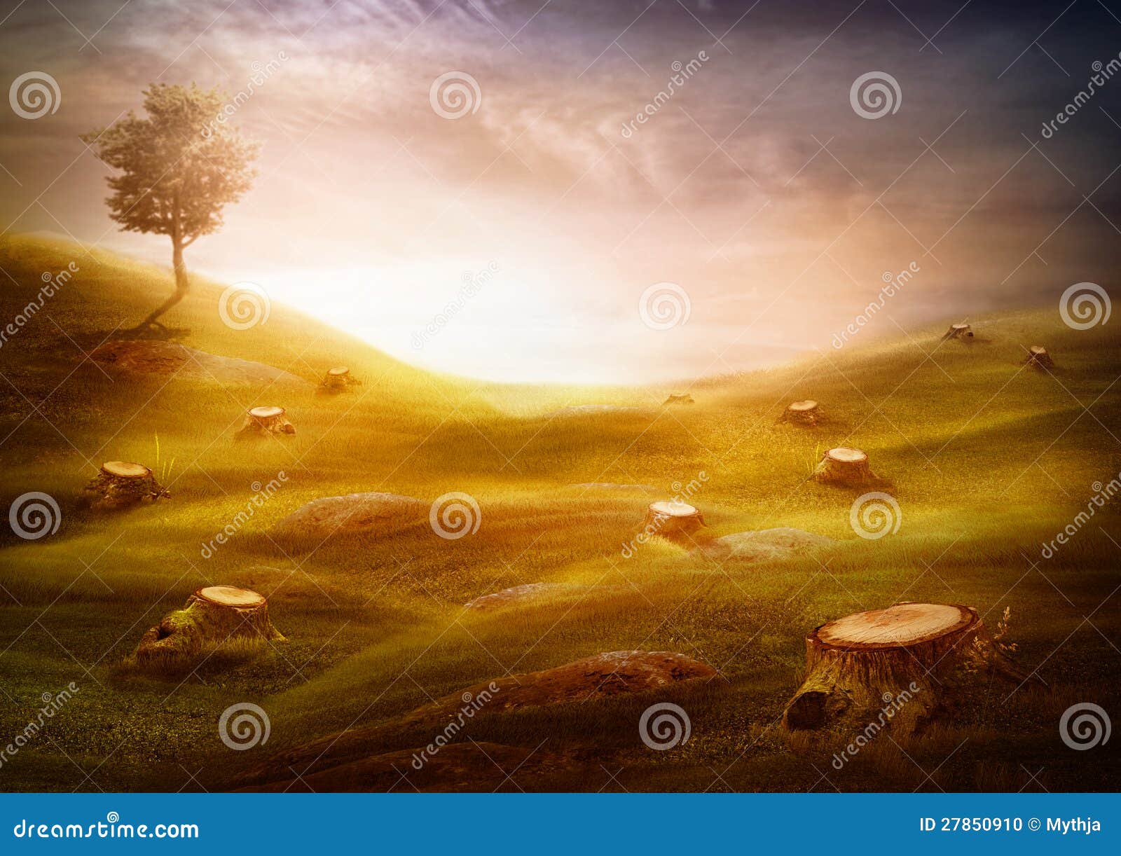 Ecology & Environment Design - Forest Destruction Stock Illustration ...