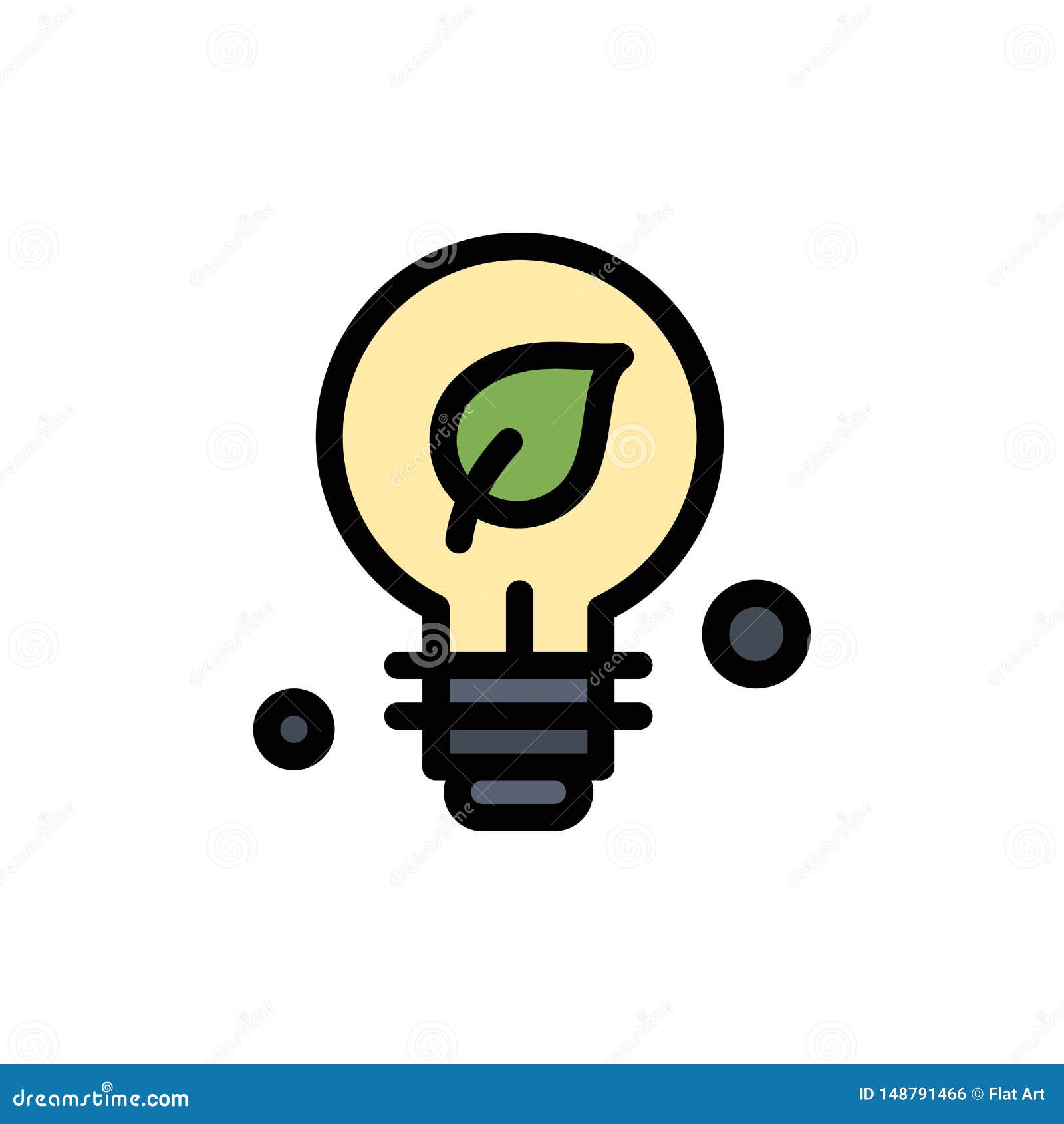 Ecology, Environment, Green, Idea Flat Color Icon. Vector Icon Banner ...