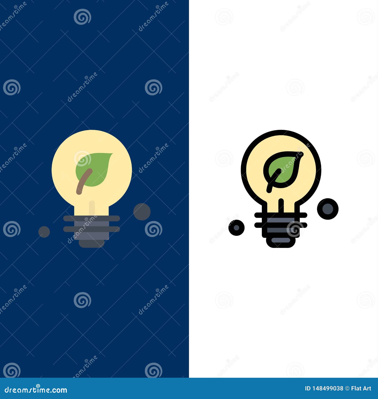 Ecology, Environment, Green, Idea Icons. Flat and Line Filled Icon Set ...