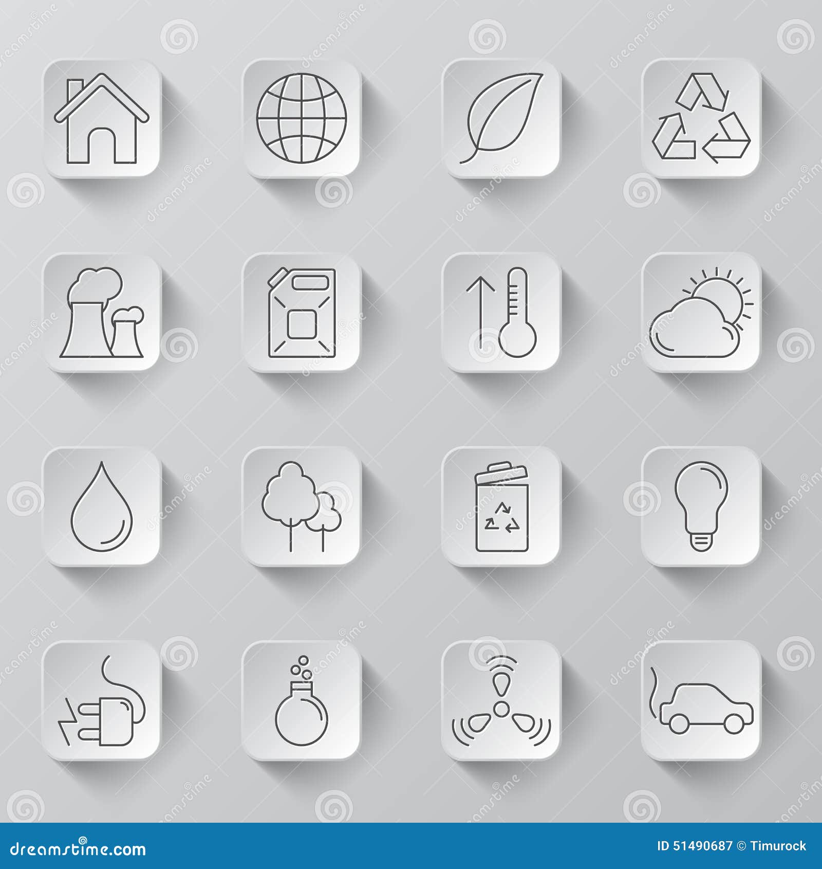 Environment Icons And Logo Vector Illustration | CartoonDealer.com #7604882