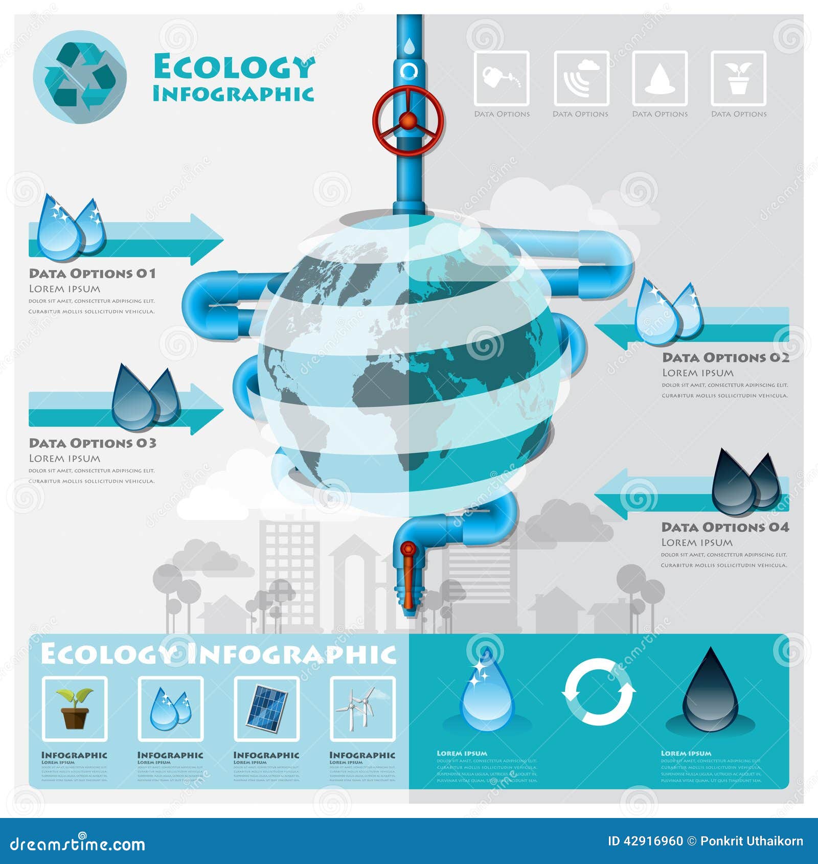 Ecology and Environment Infographic Element Stock Vector - Illustration ...