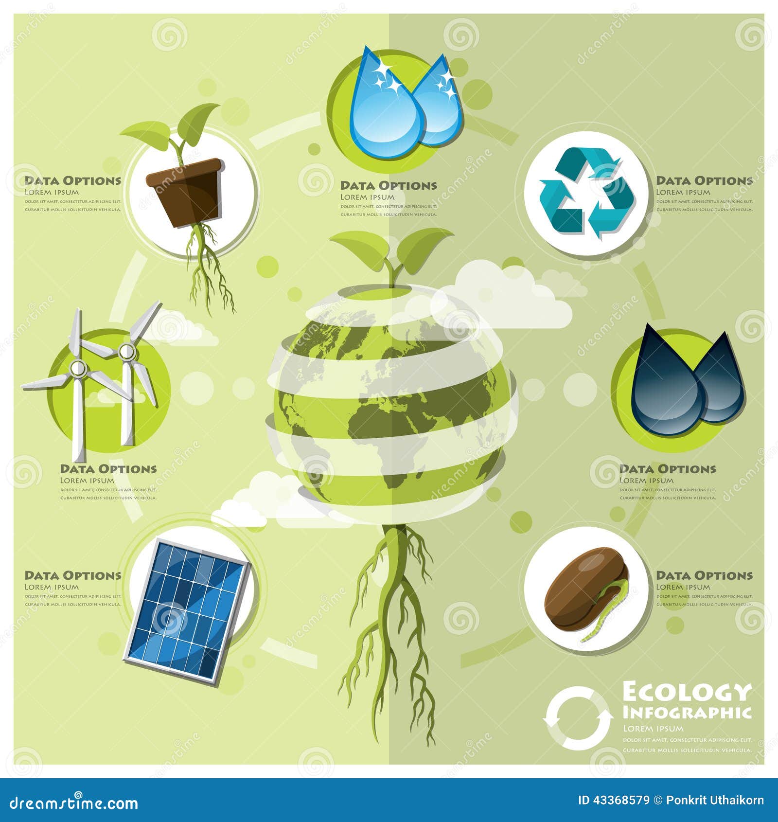 Ecology and Environment Infographic Element Stock Vector - Illustration ...