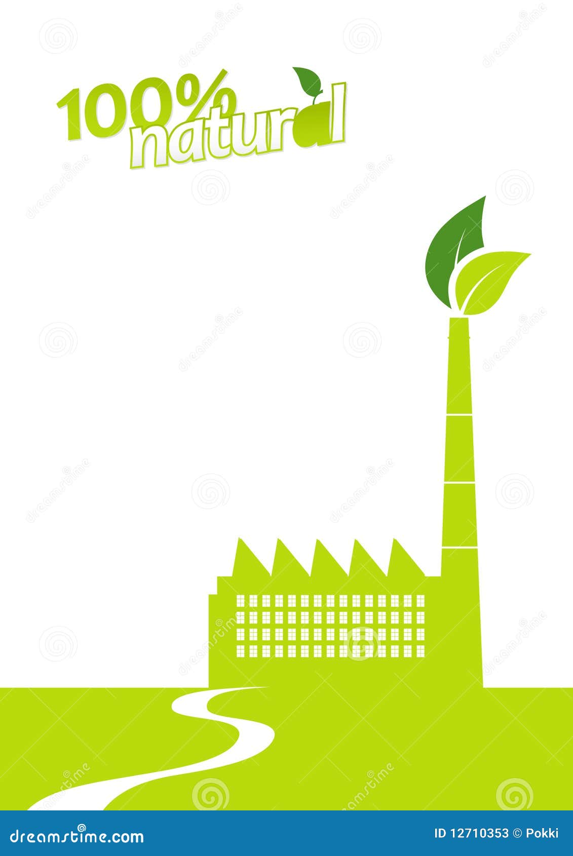 Ecology factory. stock vector. Illustration of shape - 12710353