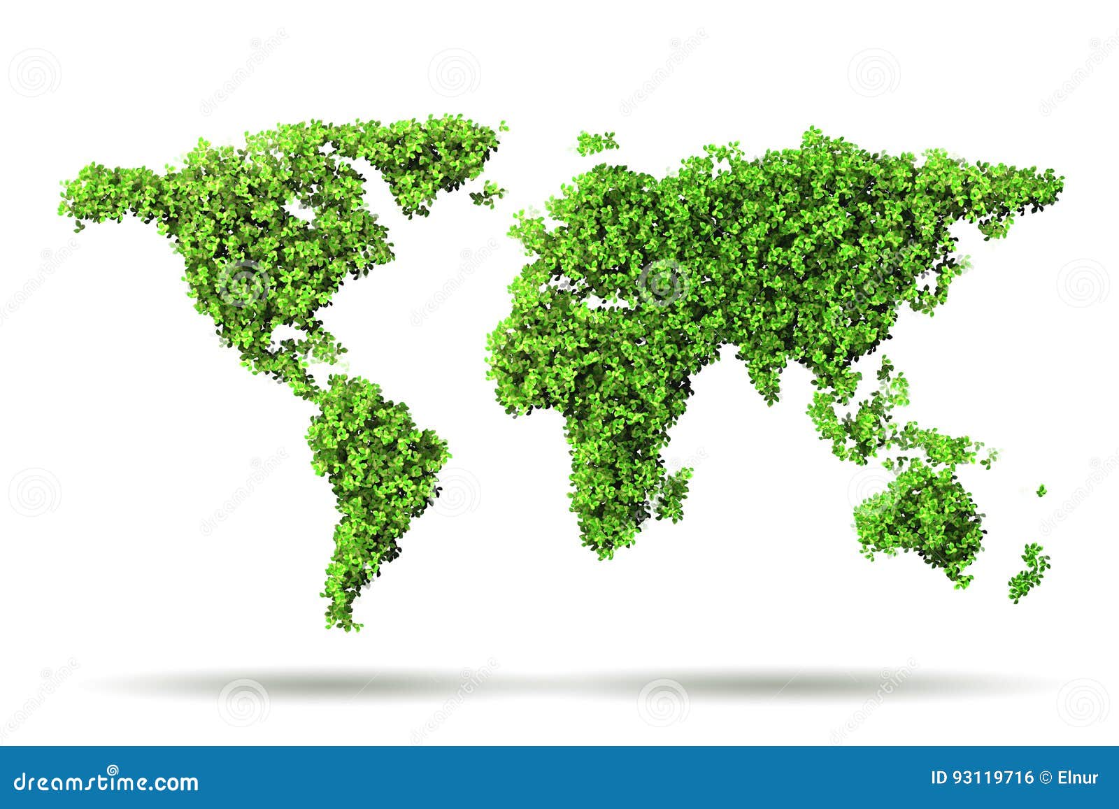 Ecology and Green Environment Concept - 3D Rendering Stock Illustration ...