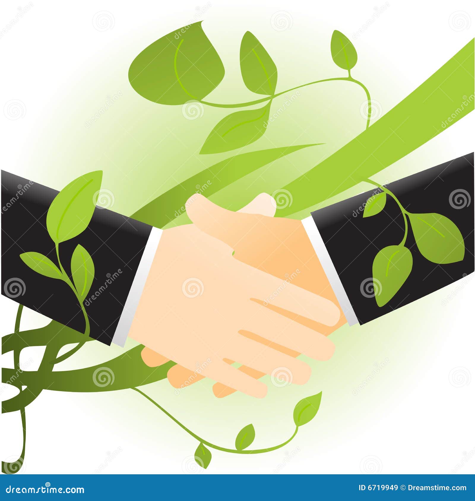 Ecology handshake stock vector. Illustration of gesture - 6719949