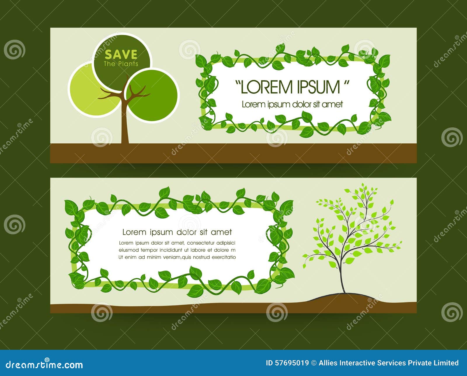 Ecology Header or Banner Design. Stock Illustration - Illustration of ...