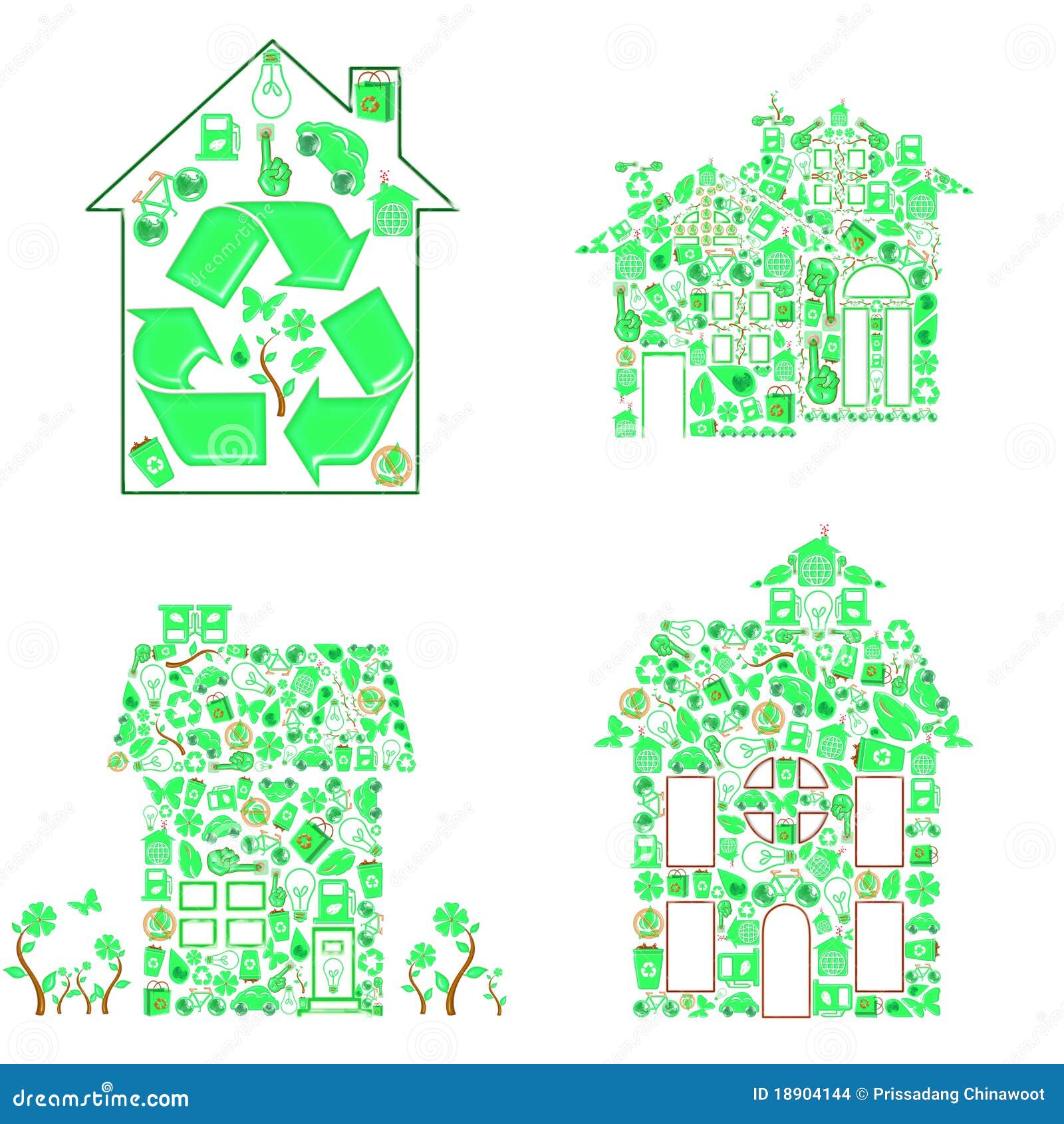Ecology house stock illustration. Illustration of leaf - 18904144