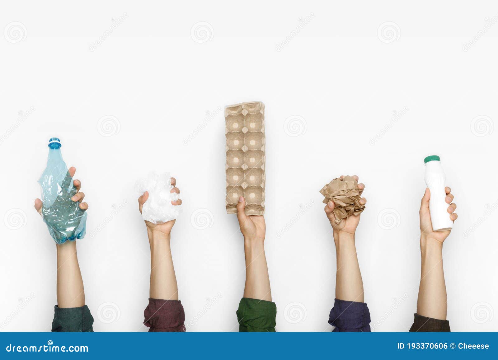 Ecology Human Hand Holding Stuff for Recycle Stock Photo - Image of ...