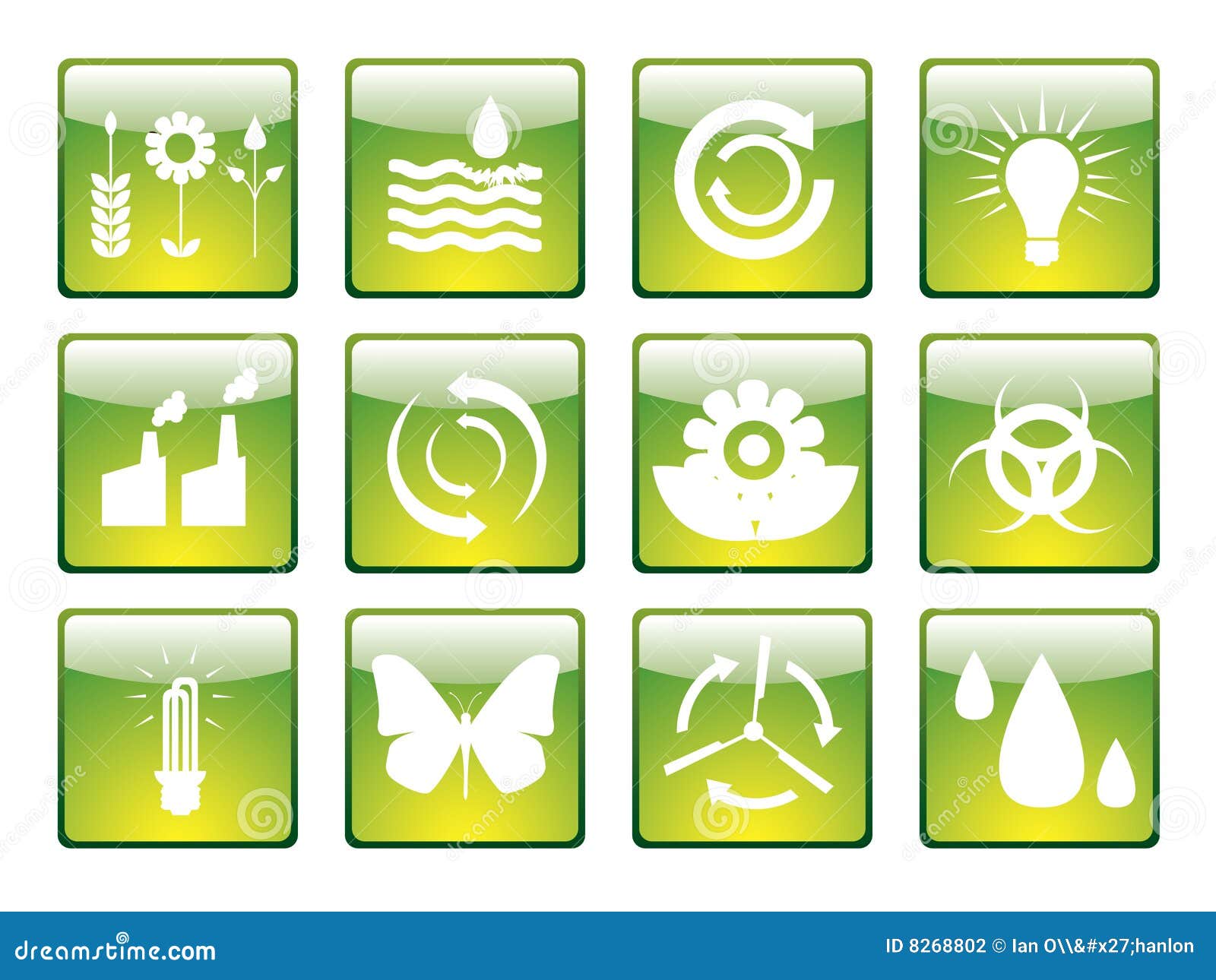Ecology icon set 2 stock vector. Illustration of greenhouse - 8268802