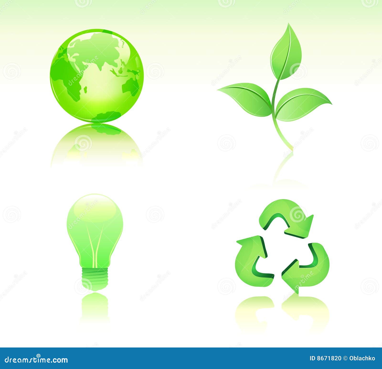 Ecology icon set stock vector. Illustration of graphic - 8671820