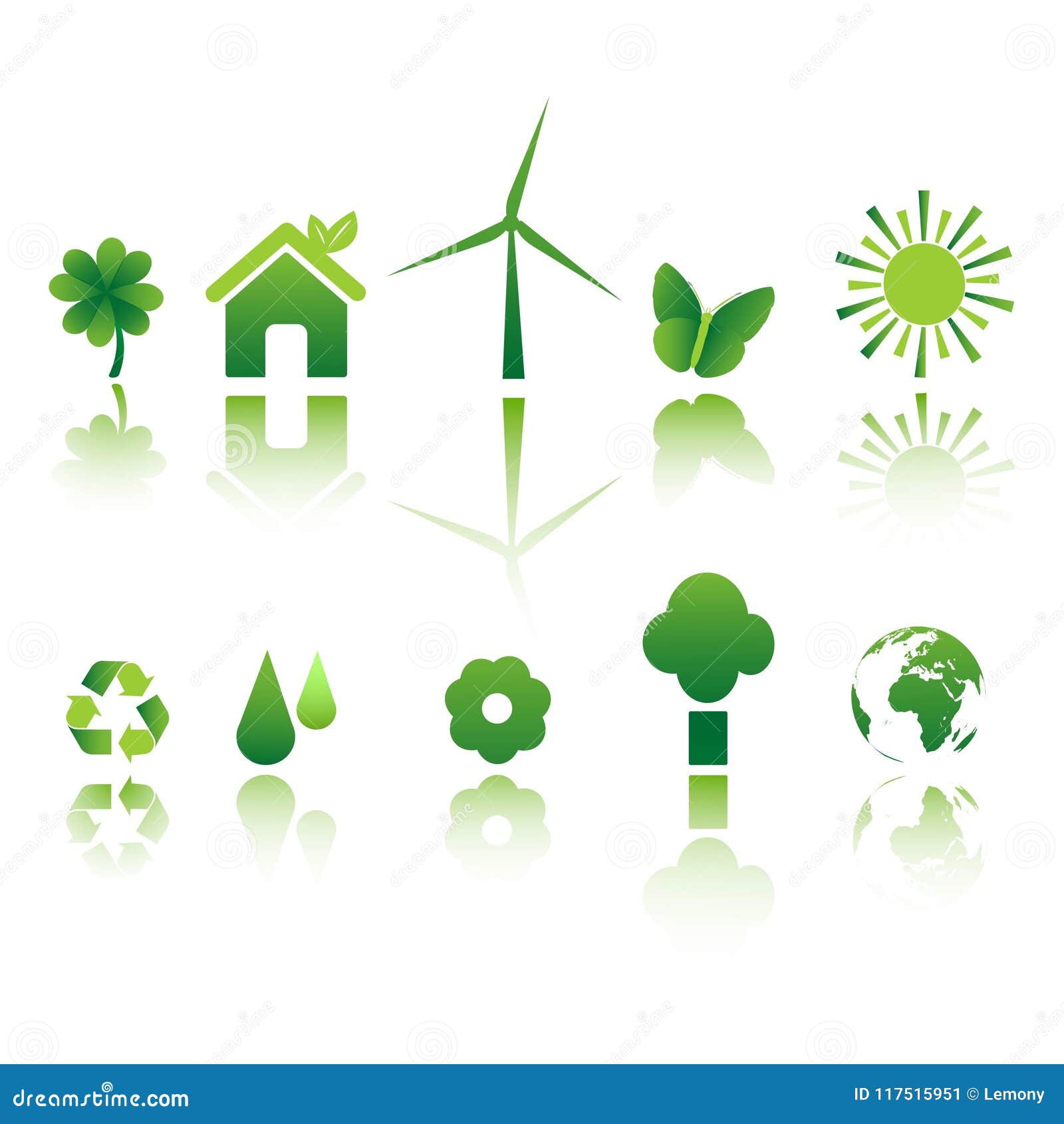 Ecology icon set stock vector. Illustration of vector - 117515951