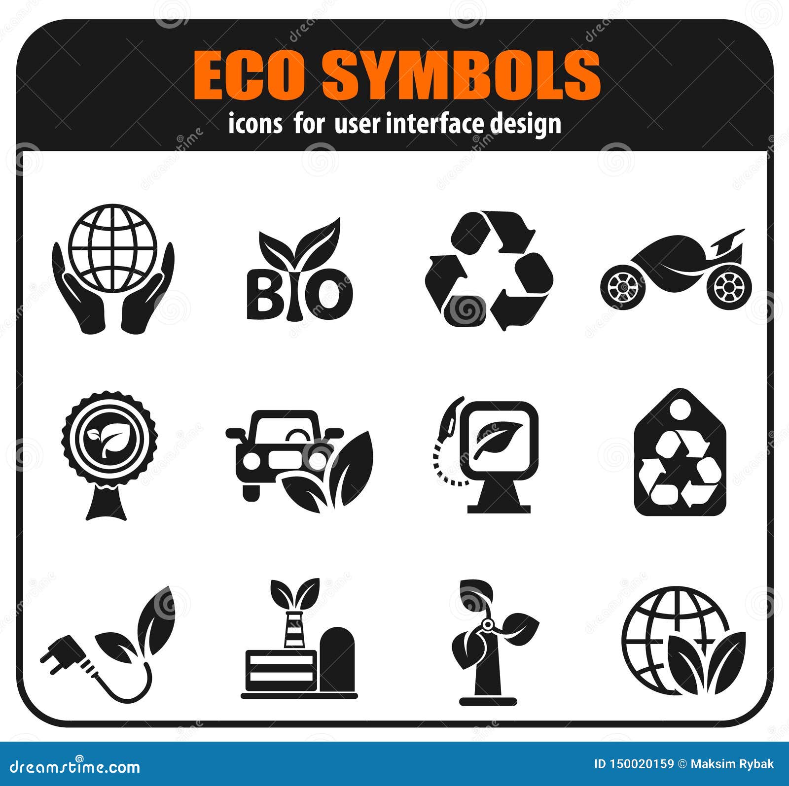Ecology icon set stock vector. Illustration of plant - 150020159